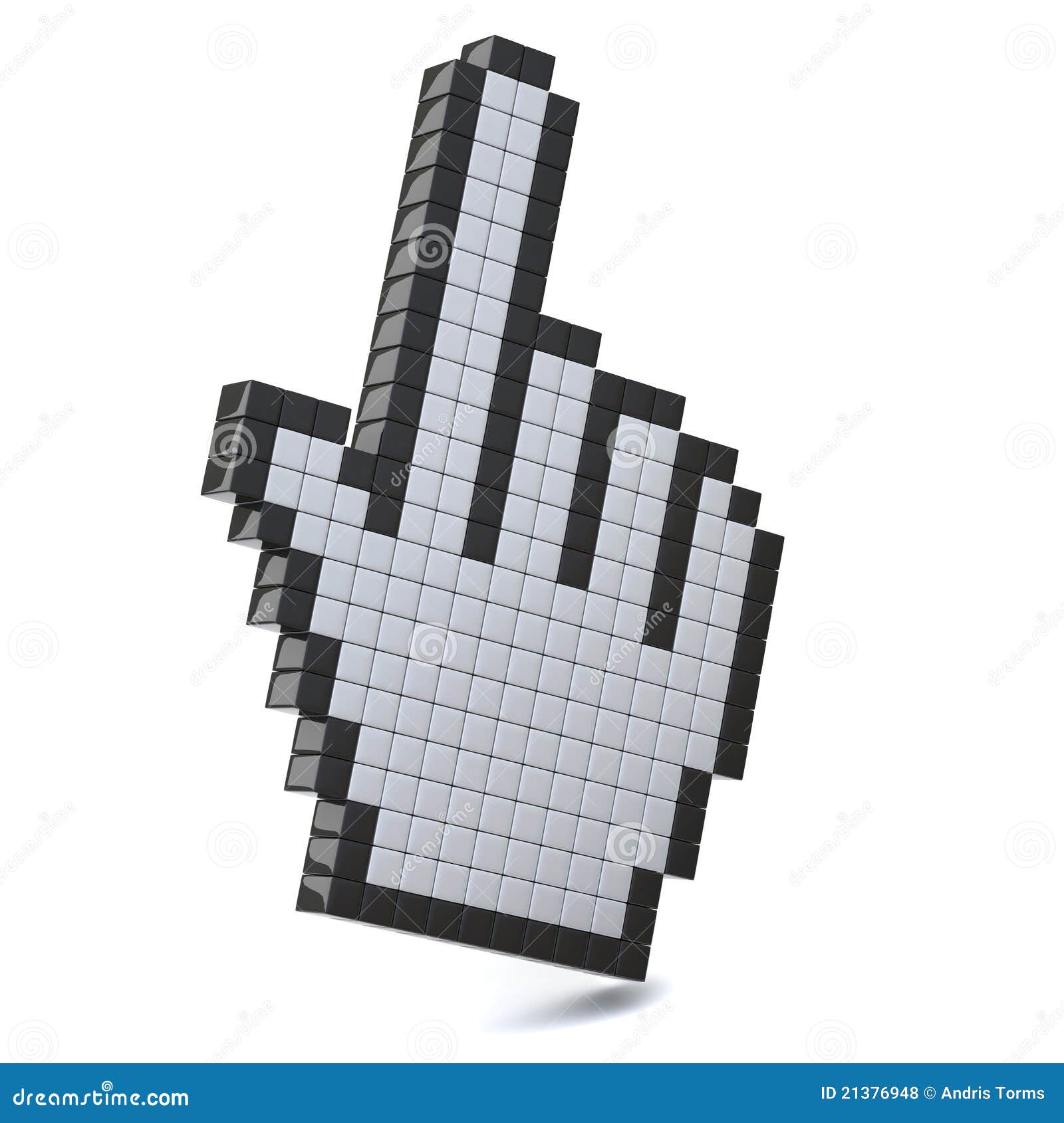 Hand cursor 3d stock illustration. Illustration of press - 21376948