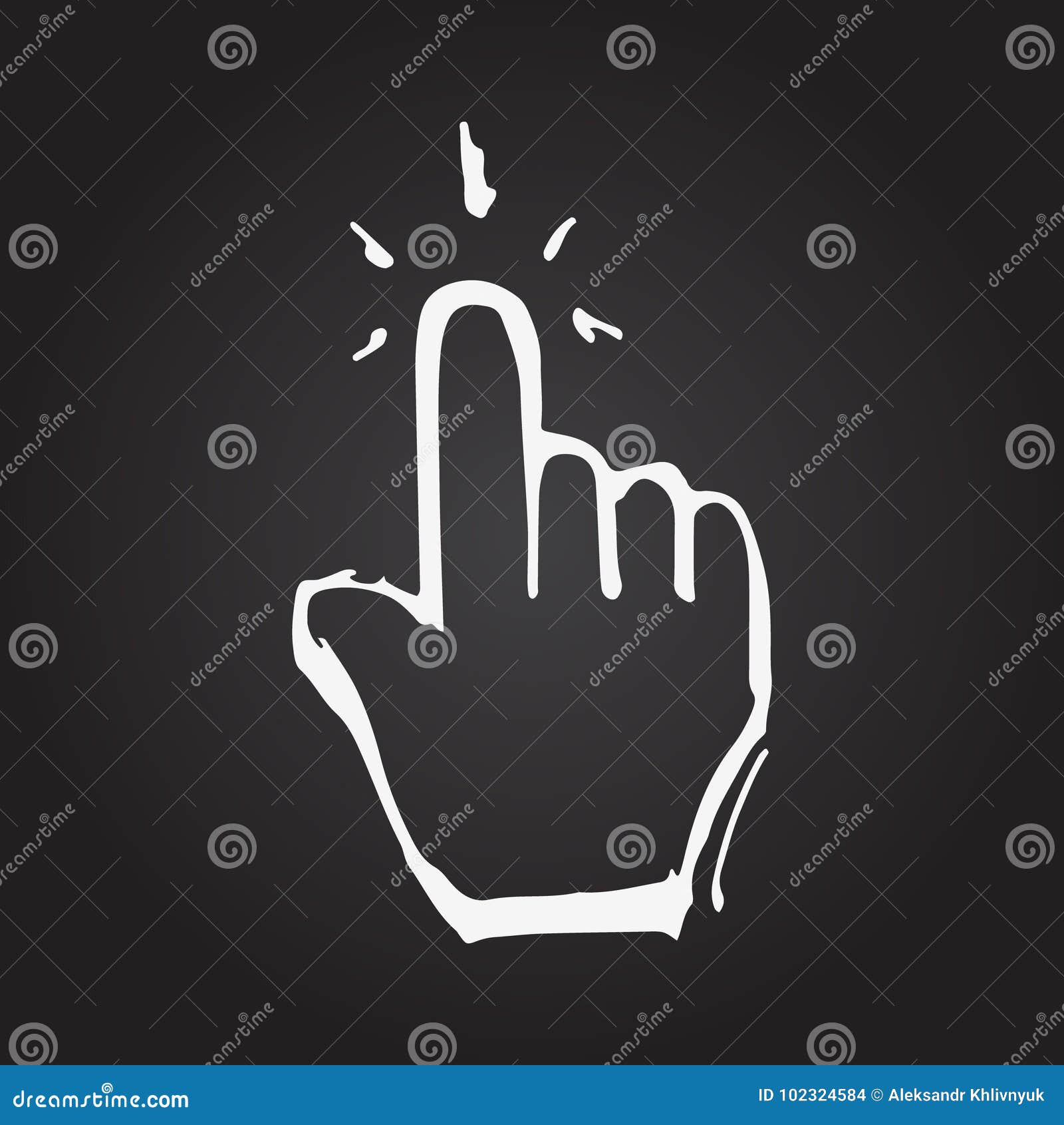 Hand Cursor Arrow Royalty-Free Cartoon | CartoonDealer.com #102324584