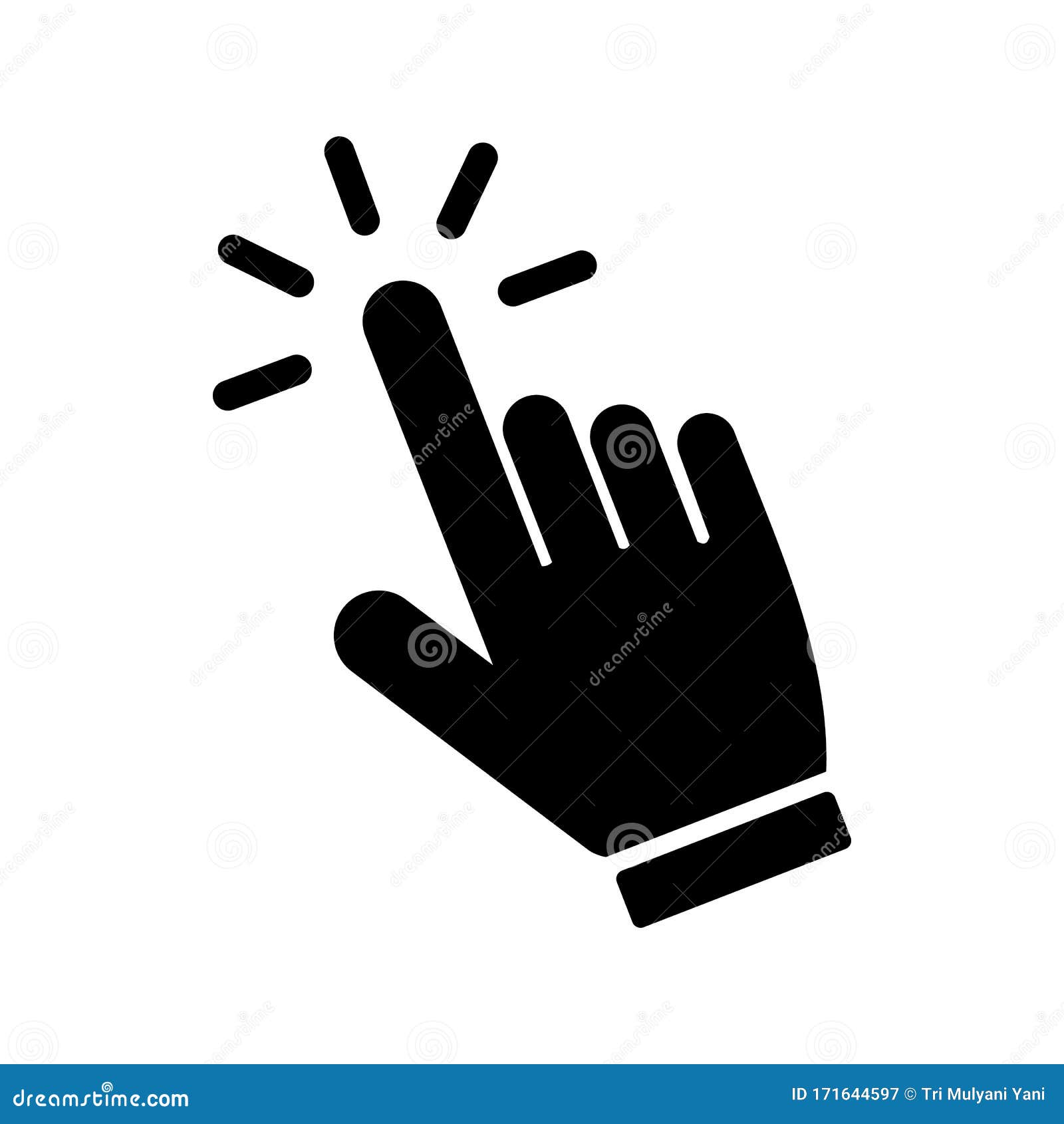 Hand Cursor Icon Vector Design Symbol Stock Vector - Illustration of ...