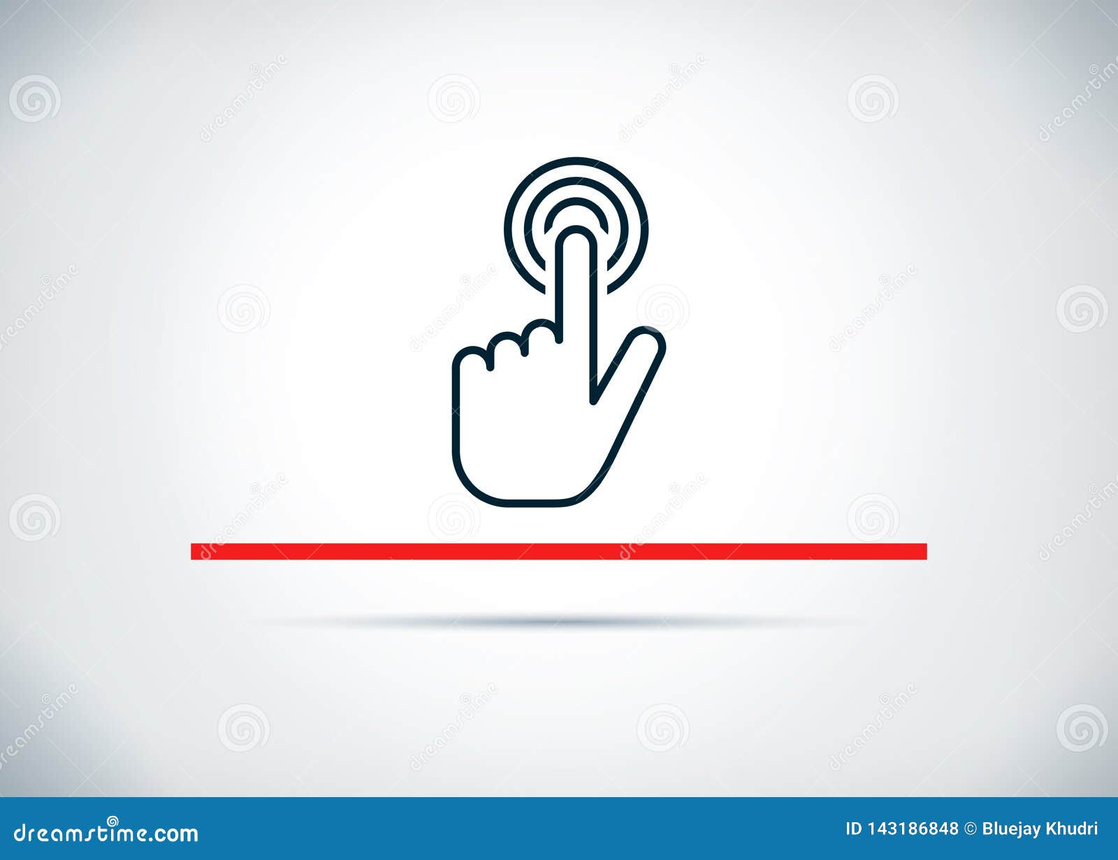 Hand Cursor Click Icon Abstract Flat Background Design Illustration ...