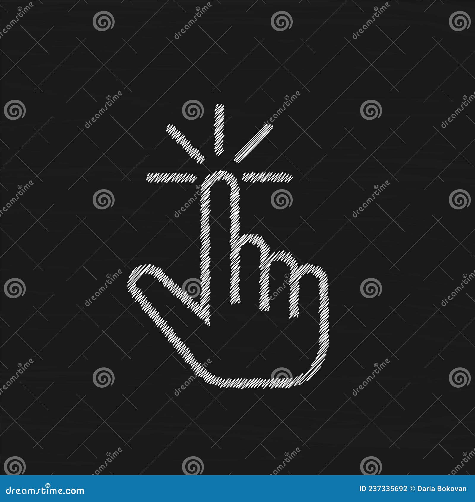Hand Cursor Click Sketch Vector Icon for Web, Computer and Mobile App ...