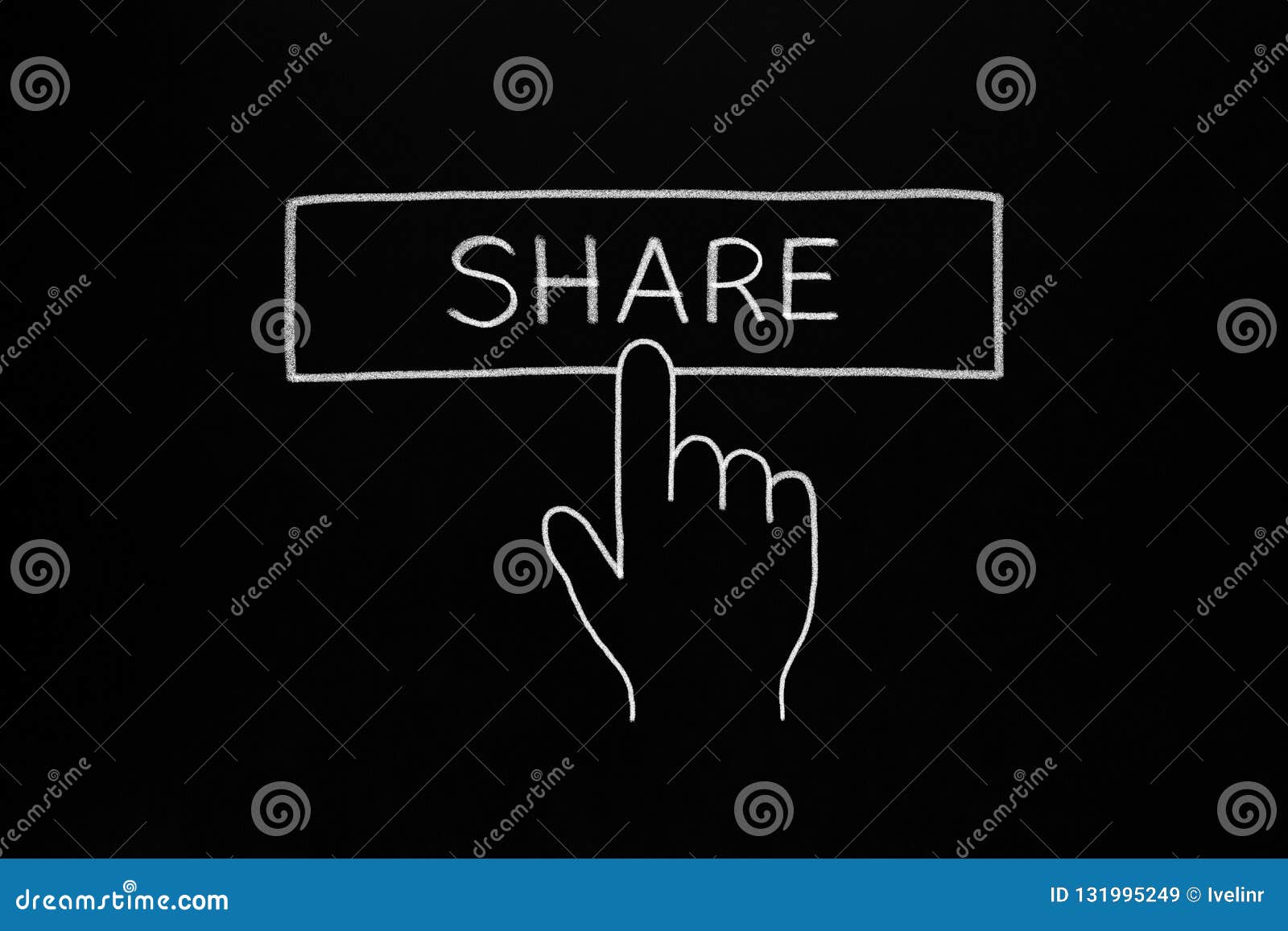 Share Button Template In Neumorphism Style. Vector Illustration On ...