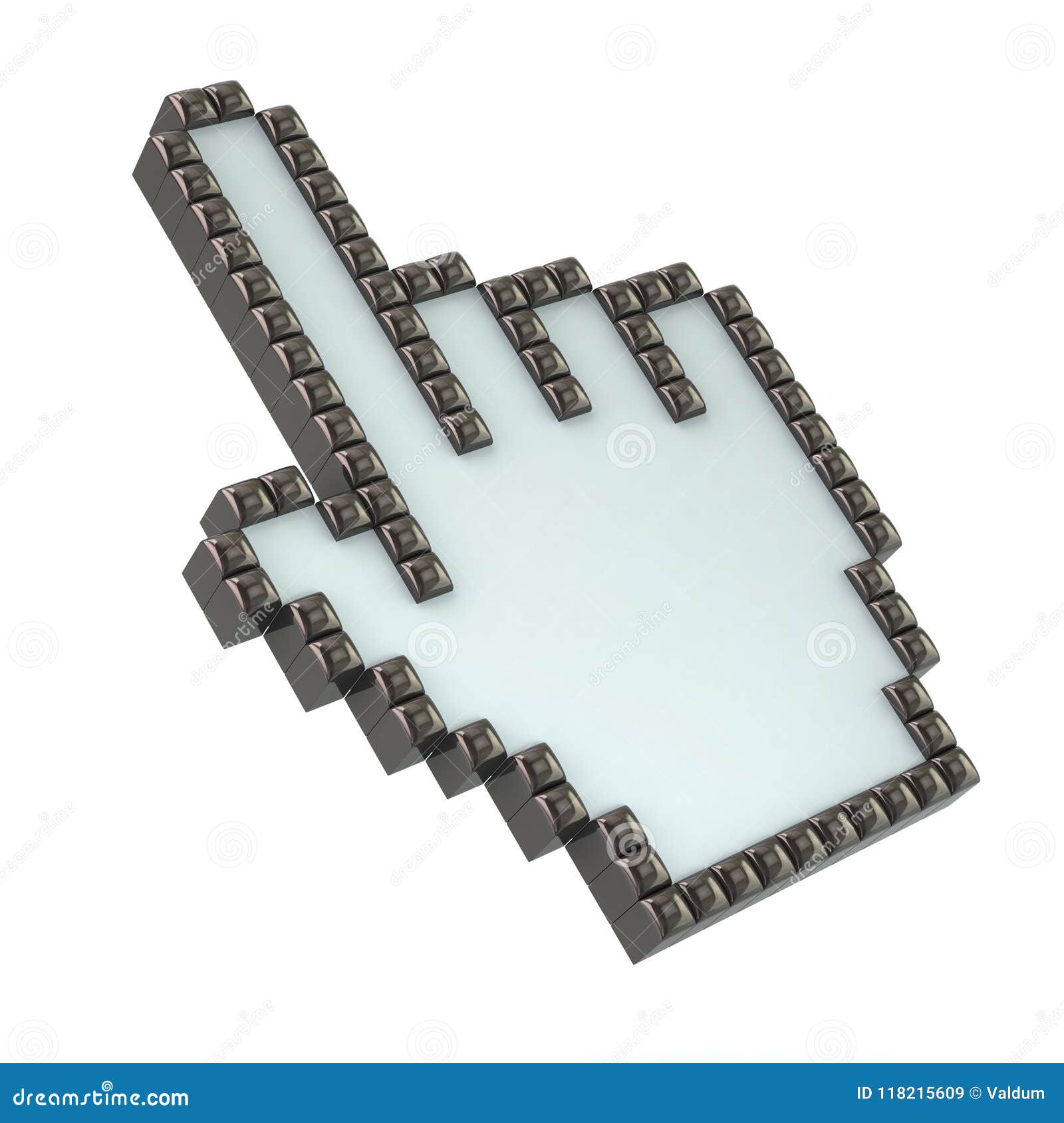 Hand Cursor 3d Illustration Stock Illustration - Illustration of ...