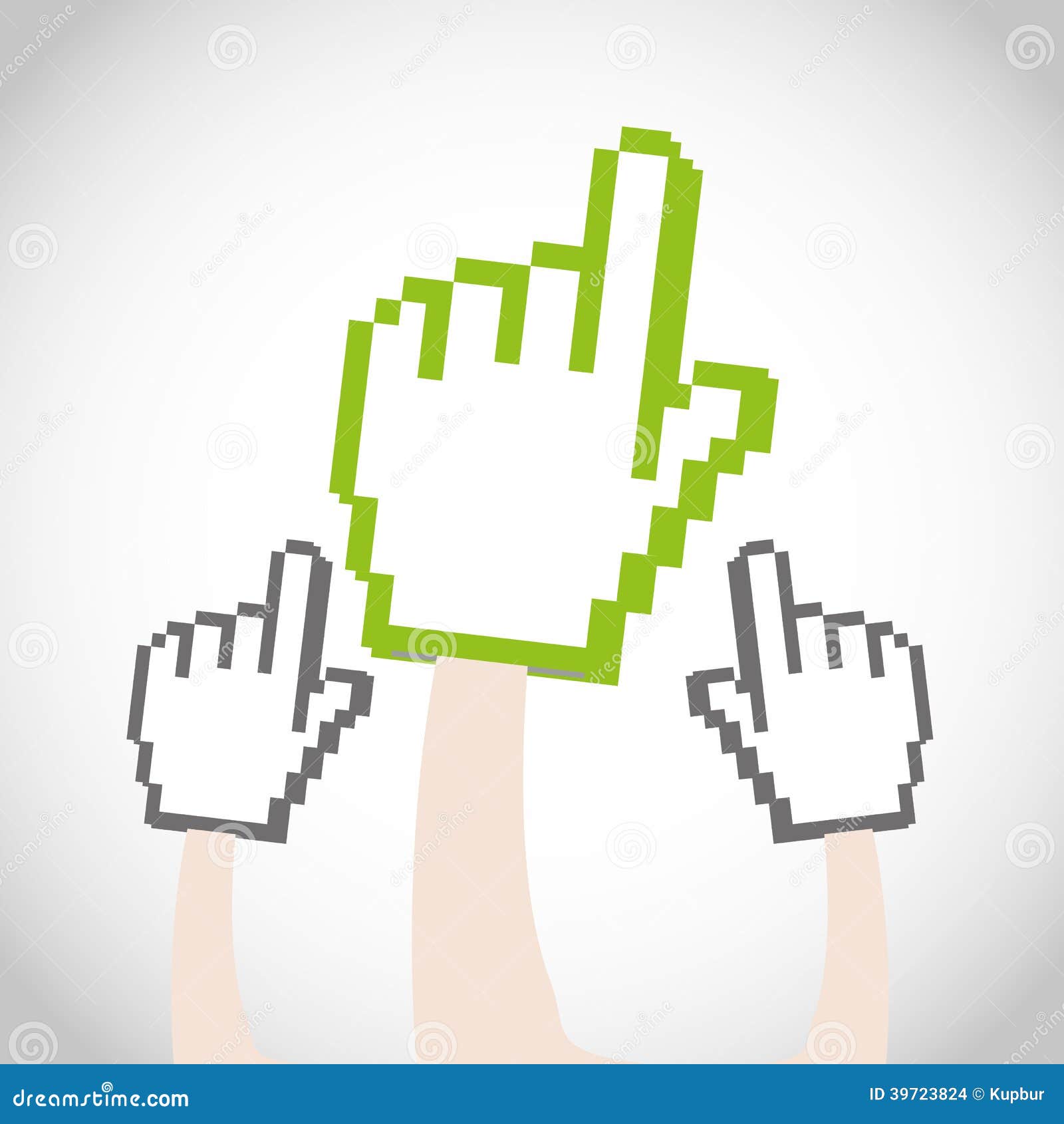 Hand Cursor Gloves stock vector. Illustration of internet - 39723824