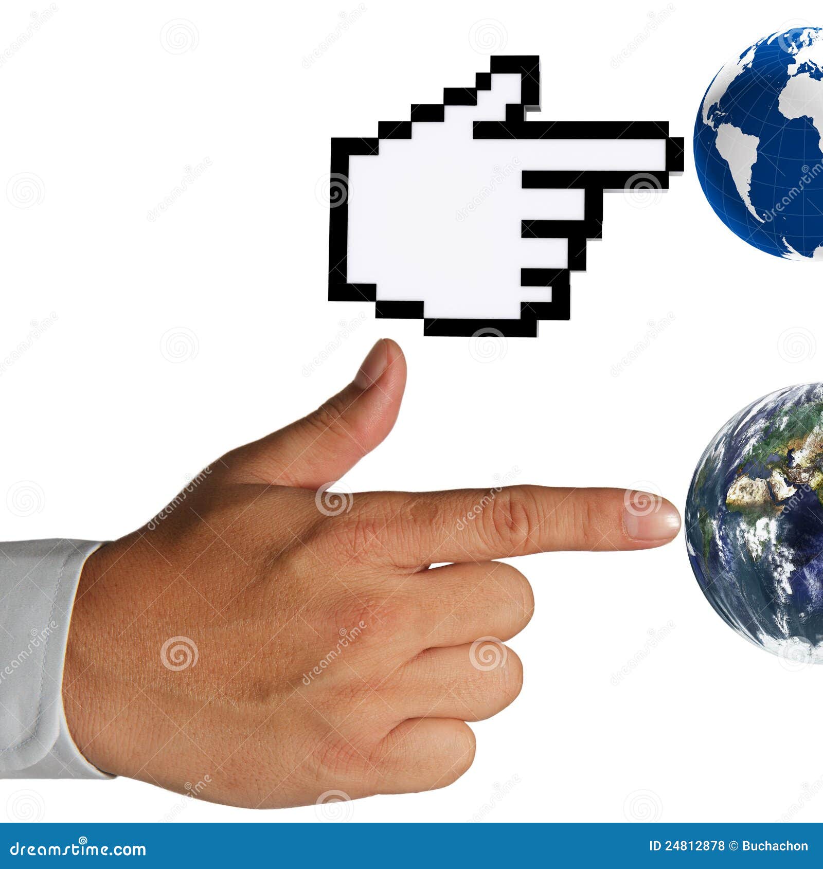 Hand cursor and human hand stock photo. Image of mouse - 24812878