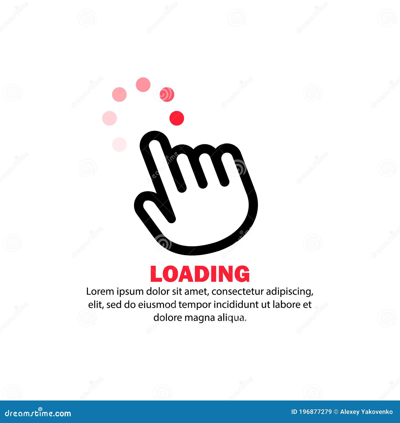 Hand Cursor Icon. Loading Sign. Computer Using Concept. Vector on ...