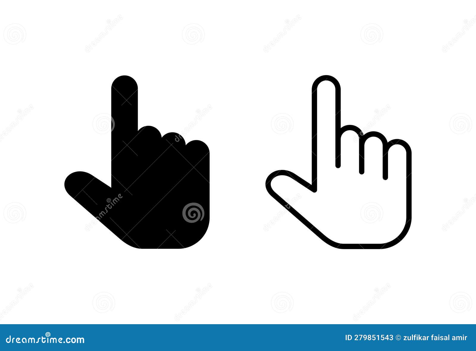 Hand Cursor Icon . Cursor Icon Vector. Hand Cursor Icon Click Stock ...