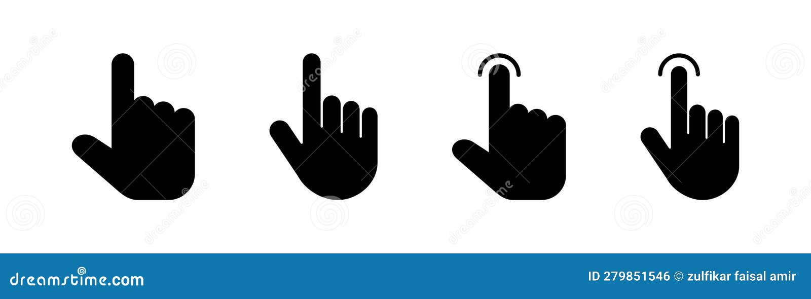 Hand Cursor Icon . Cursor Icon Vector. Hand Cursor Icon Click Stock ...