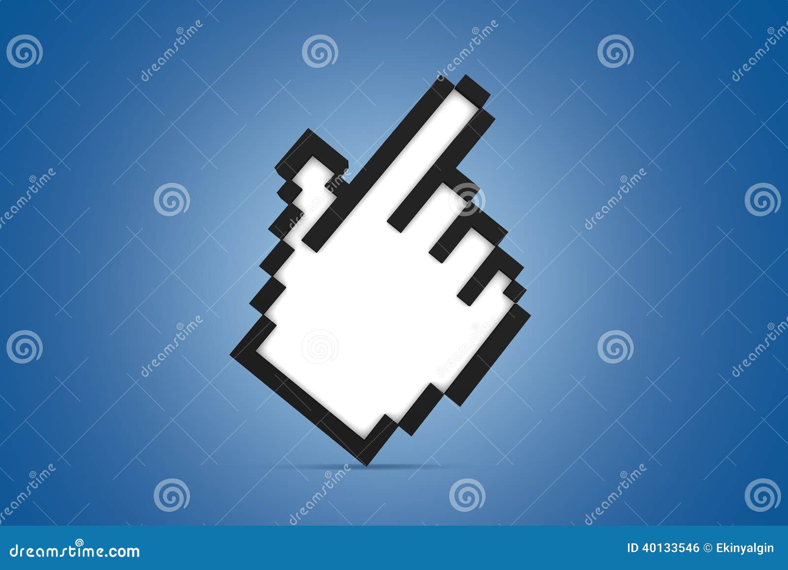Hand Cursor Icon Standing stock illustration. Illustration of ...