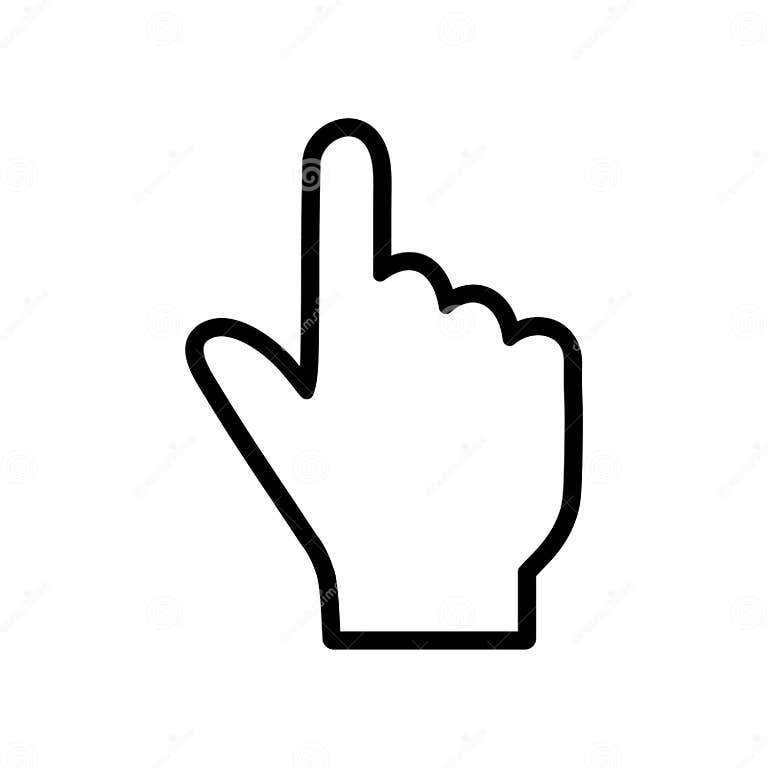 Hand cursor, hand icon stock vector. Illustration of cursor - 100094391