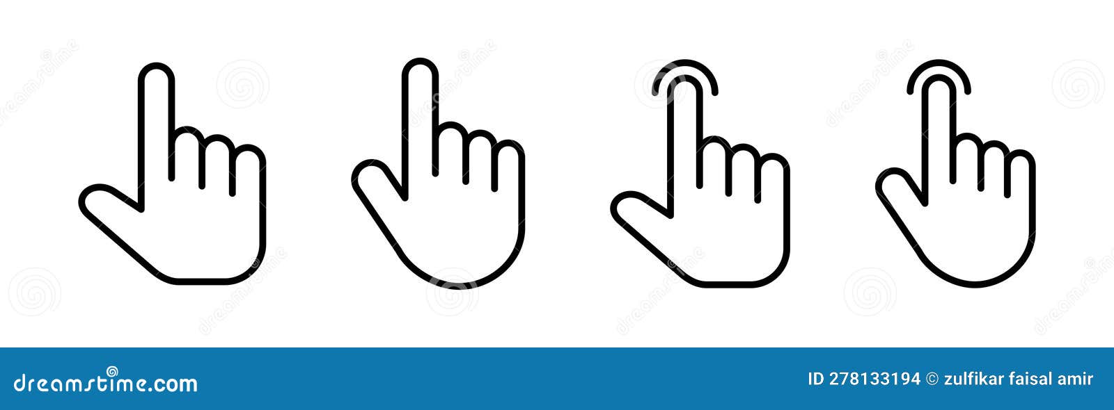 Hand Cursor Icon. Cursor Vector. Hand Cursor Icon Clik Stock Vector ...