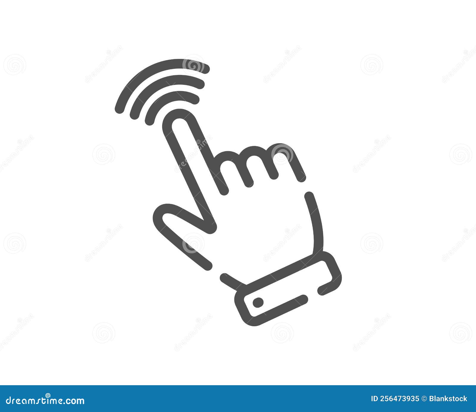 Hand Cursor Line Icon. Click Action Sign. Vector Stock Vector - Illustration of button, sign ...