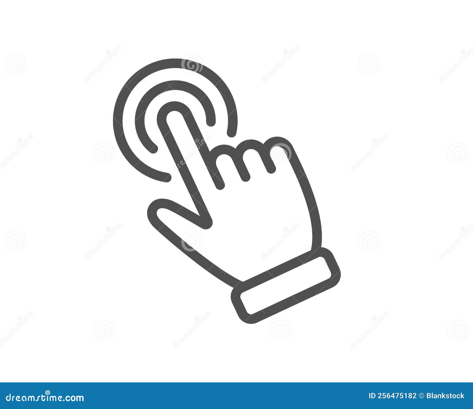 Hand Cursor Line Icon Click Action Sign Vector Stock Vector Illustration Of Sign Point