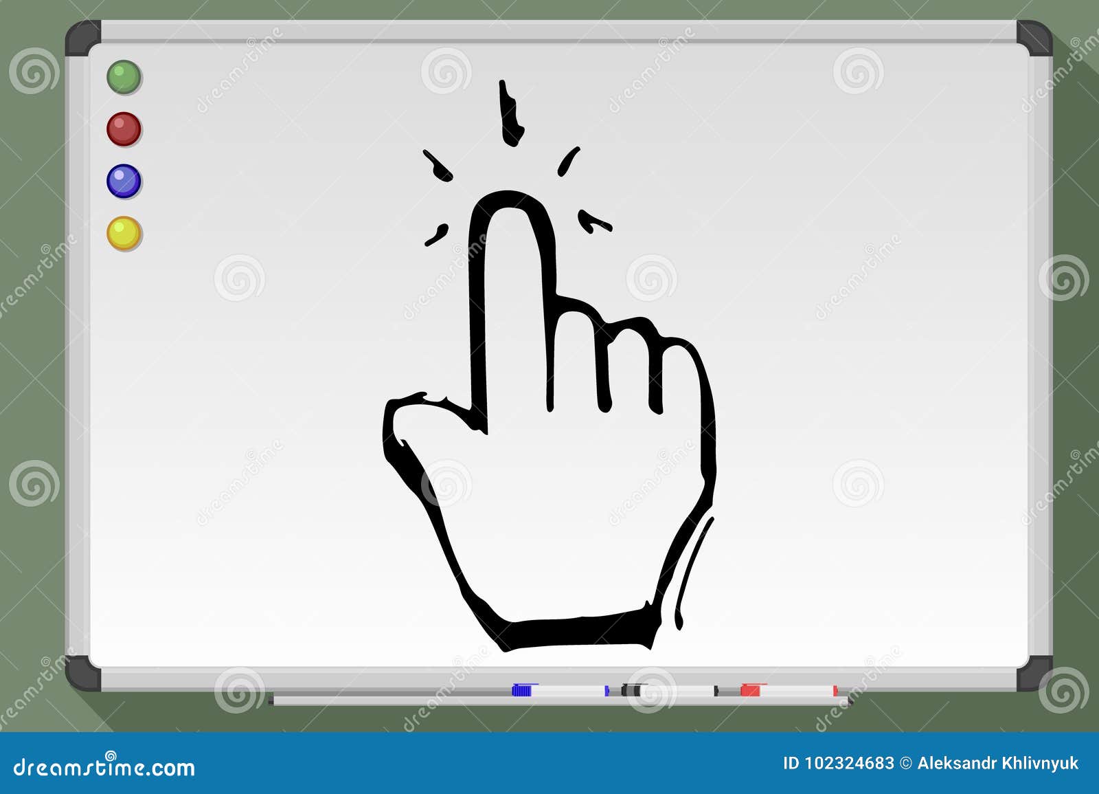 Hand-Cursor-Pfeil stock abbildung. Illustration von getrennt - 102324683