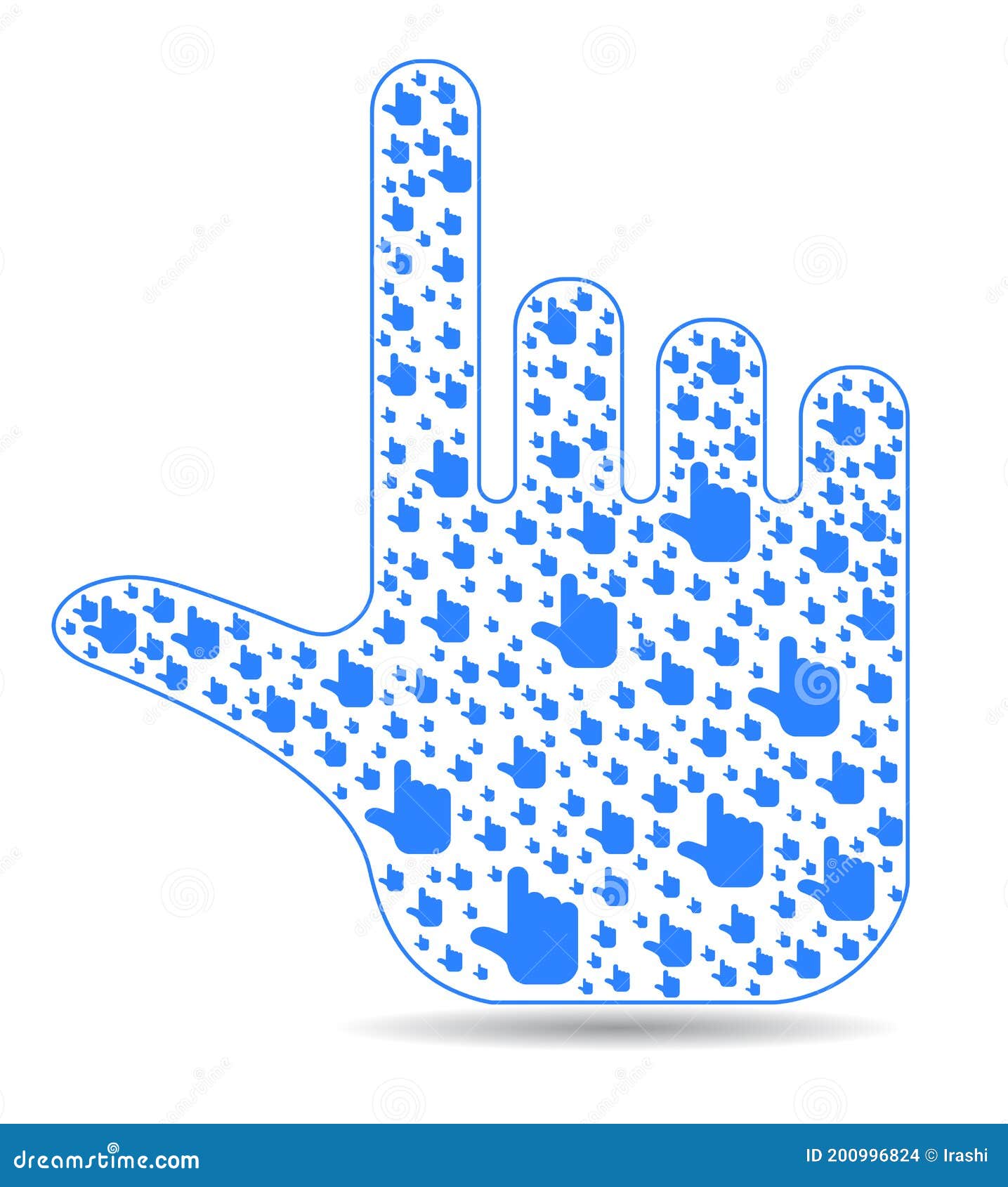 Hand Cursor Pointer Icon Concept Stock Vector - Illustration of finger ...