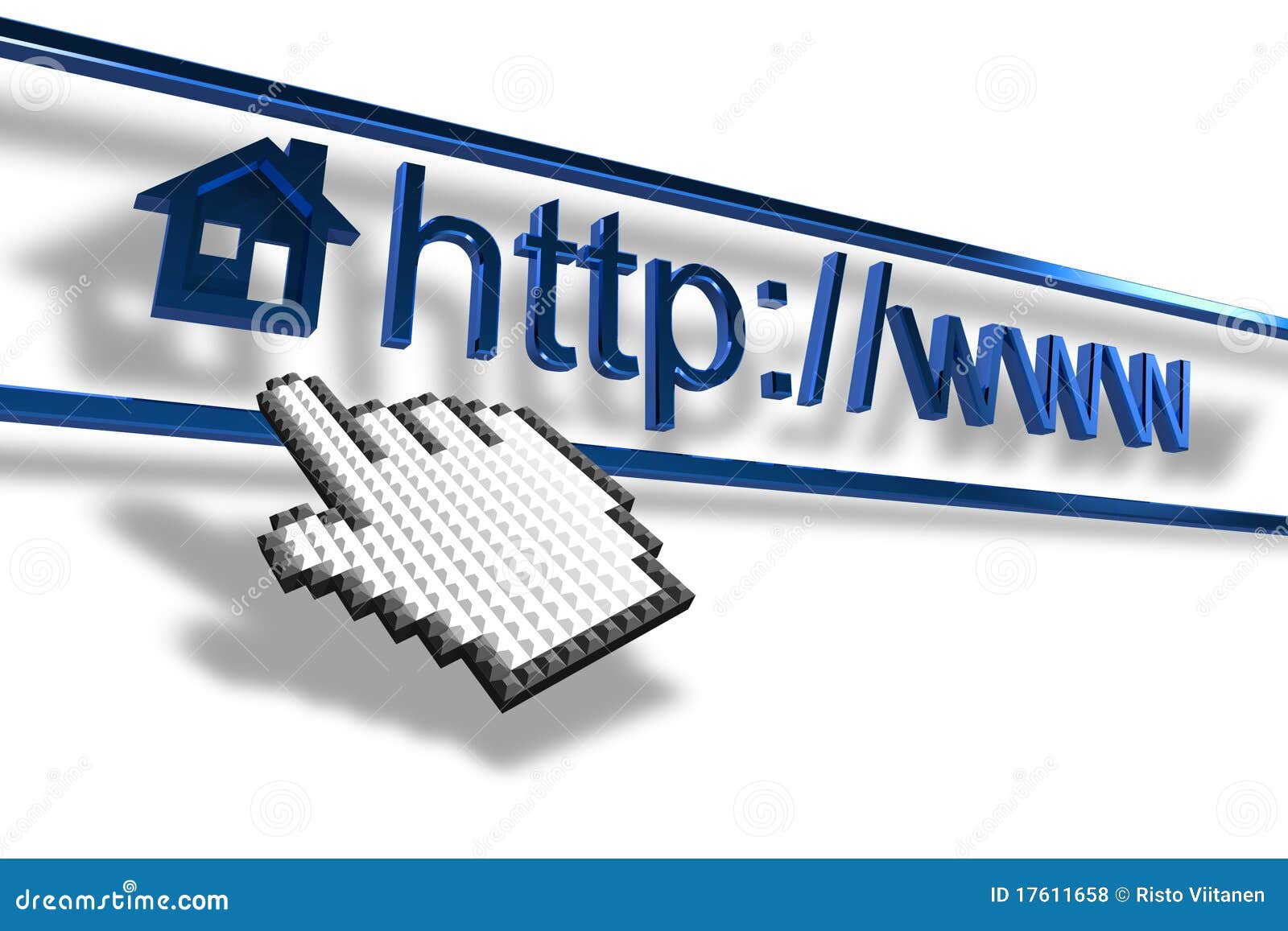 Hand Cursor Pointing Homepage Address Stock Illustration - Illustration ...