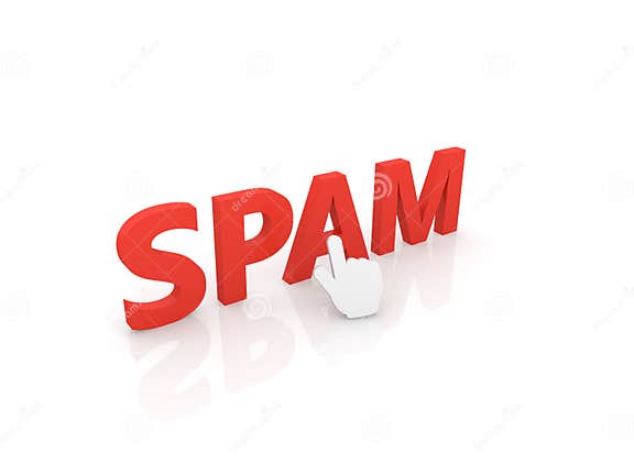 Hand Cursor Points To Spam . Stock Illustration - Illustration of send ...