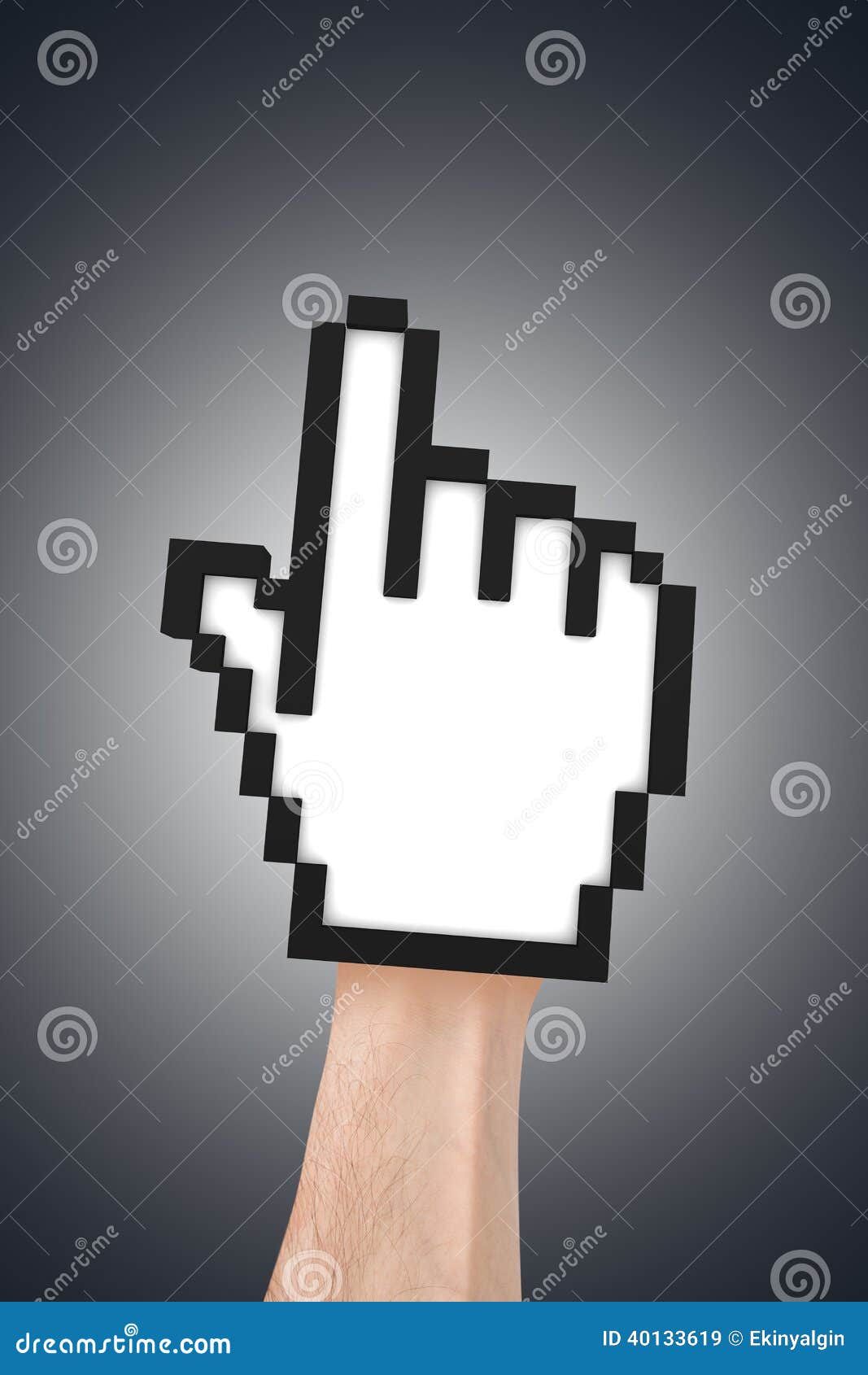 Hand Cursor on Real Human stock illustration. Illustration of ...