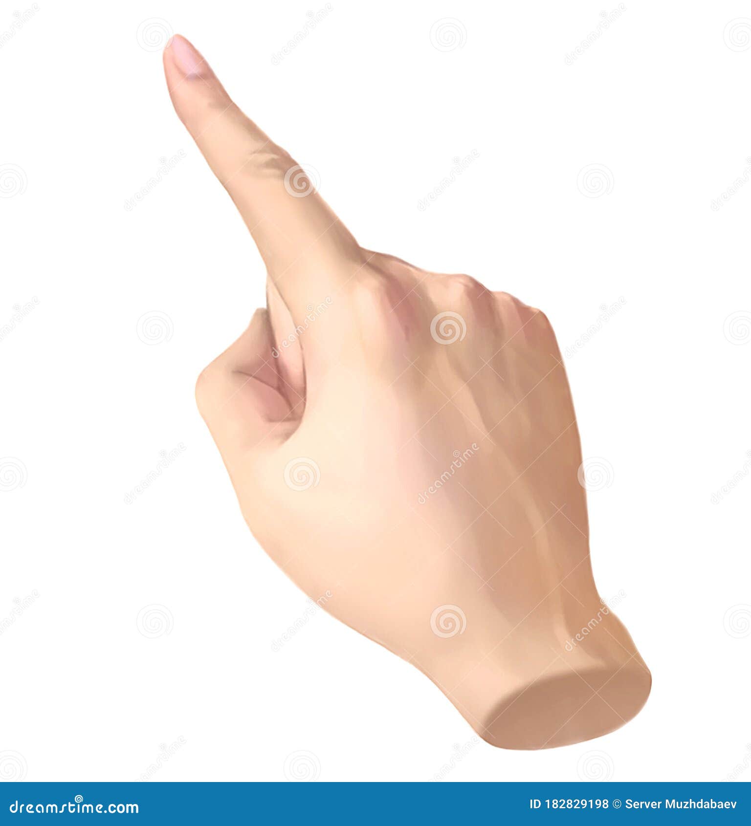 Hand Cursor. Realistic Style. for Games Stock Illustration ...
