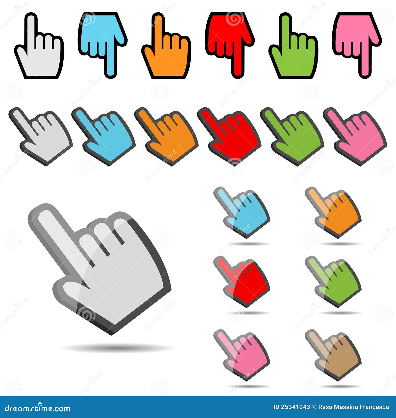 Hand Cursor And Checkmark Icon Vector Illustration | CartoonDealer.com ...