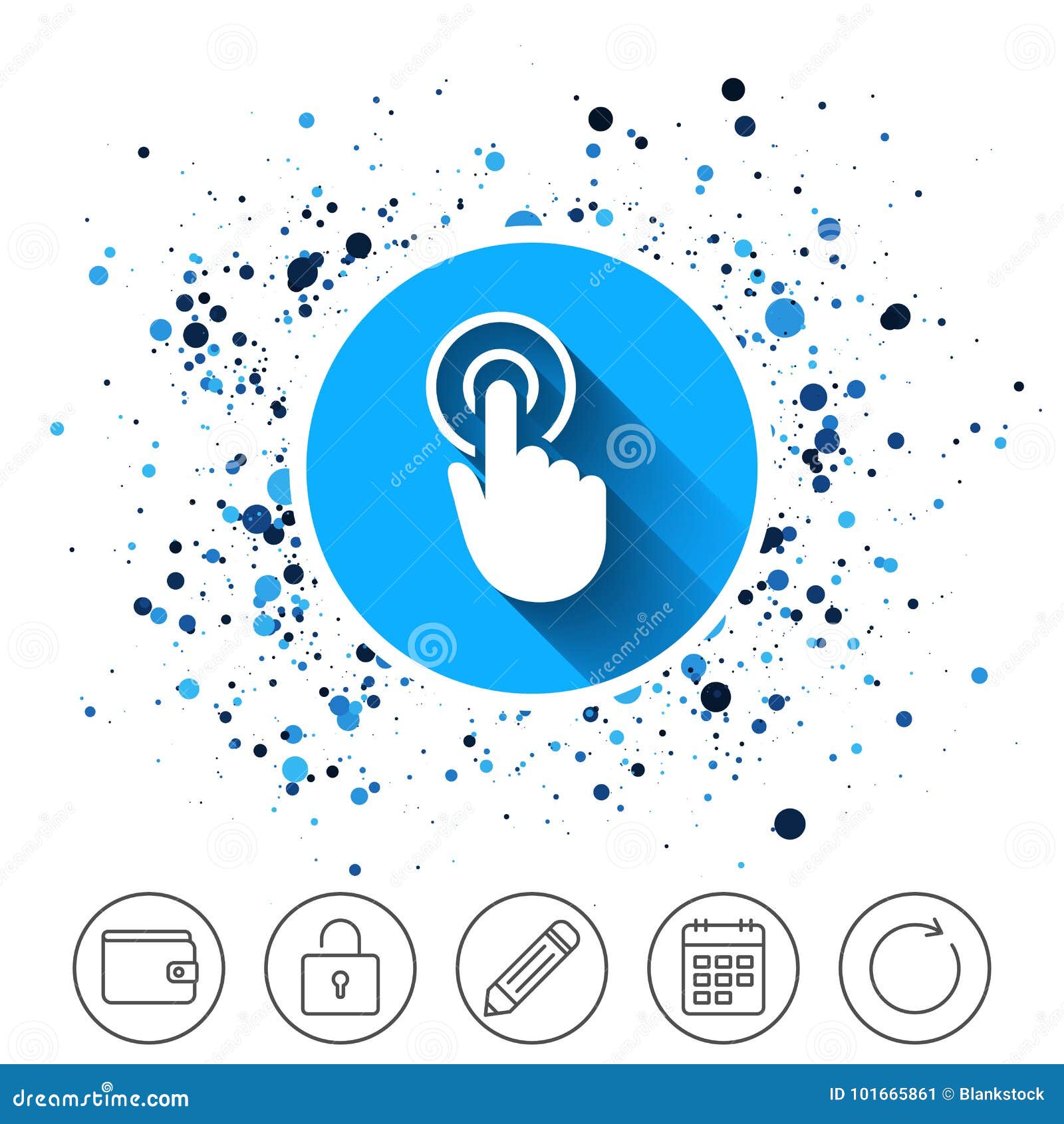 Hand Cursor Sign Icon. Hand Pointer Symbol Stock Vector - Illustration ...