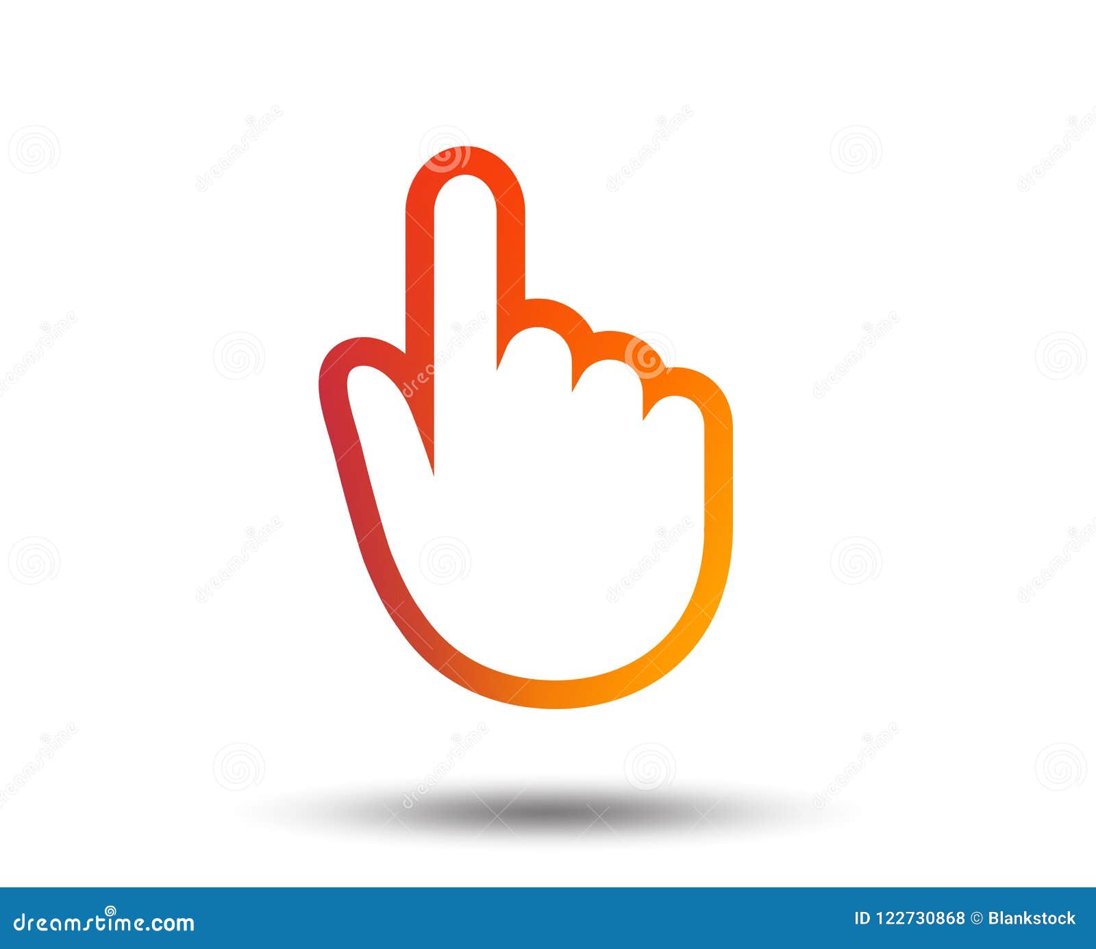 Hand Cursor Sign Icon. Hand Pointer Symbol Stock Vector - Illustration ...