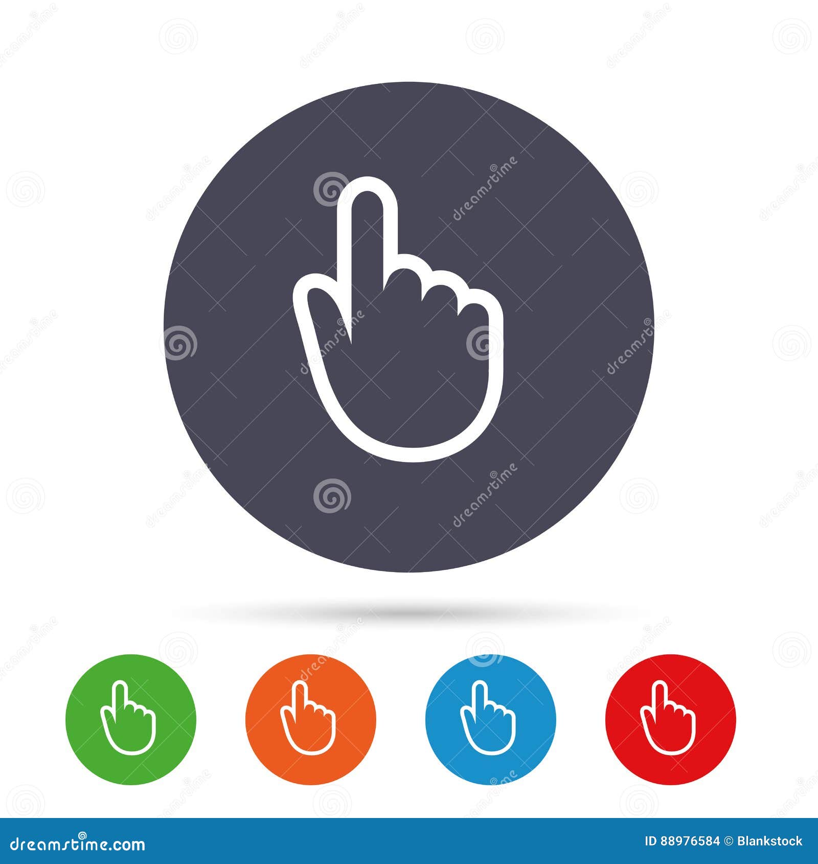 Hand Cursor Sign Icon. Hand Pointer Symbol Stock Vector - Illustration ...