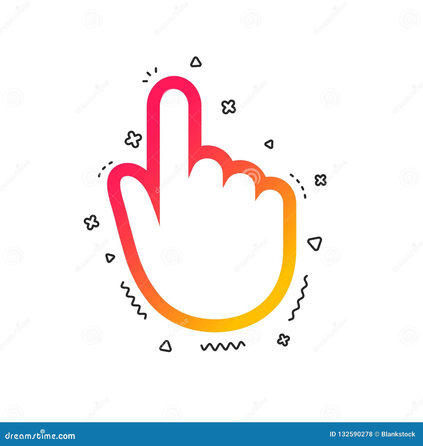 Hand Cursor Sign Icon. Hand Pointer Symbol. Vector Stock Vector ...
