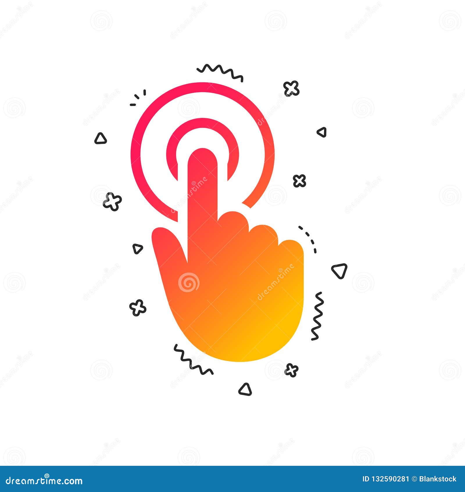 Hand Cursor Sign Icon. Hand Pointer Symbol. Vector Stock Vector ...
