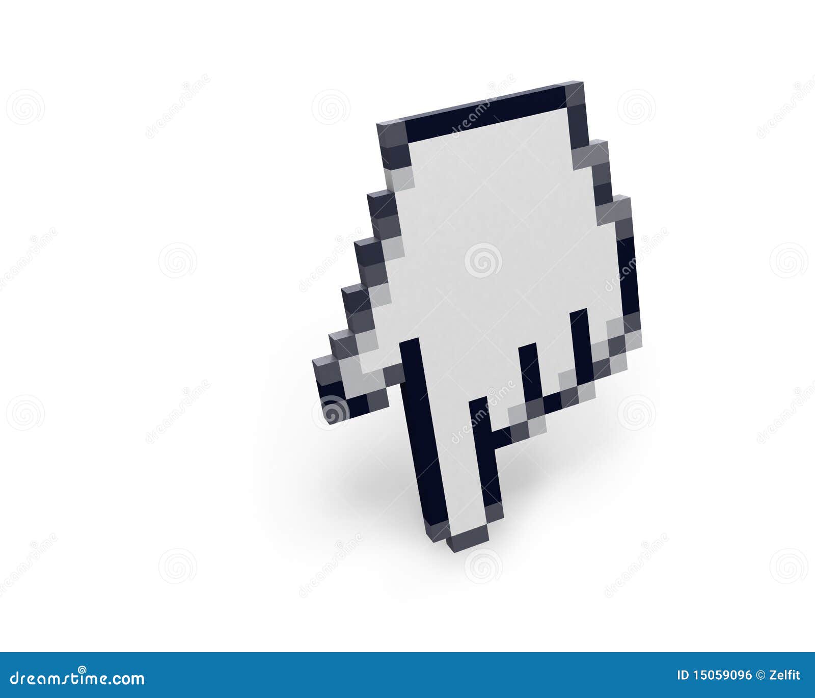 Hand Cursor Standing Left View Stock Photo - Image of mouse, hand: 15059096