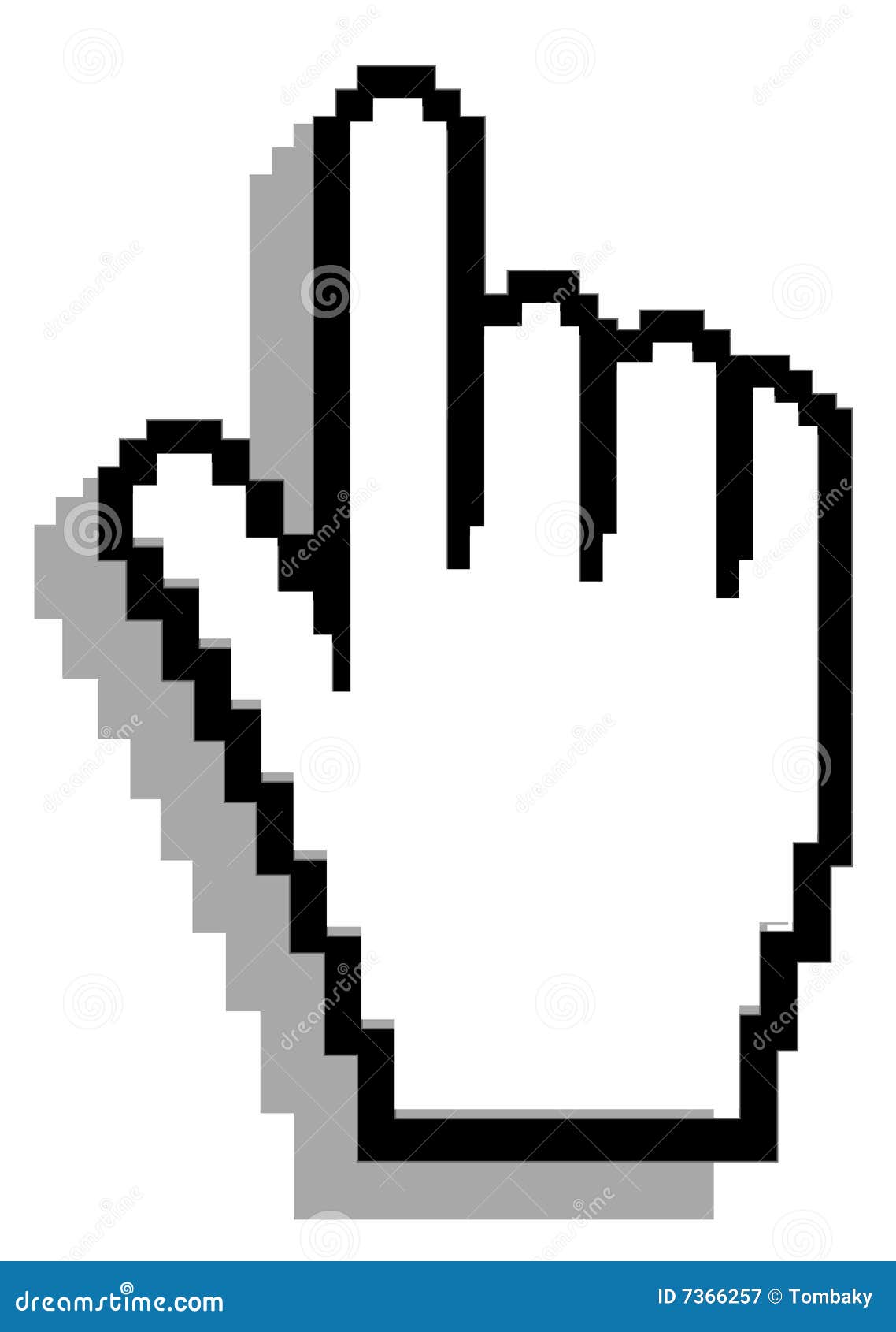 Hand Cursor Symbol Cartoon Vector | CartoonDealer.com #7366257