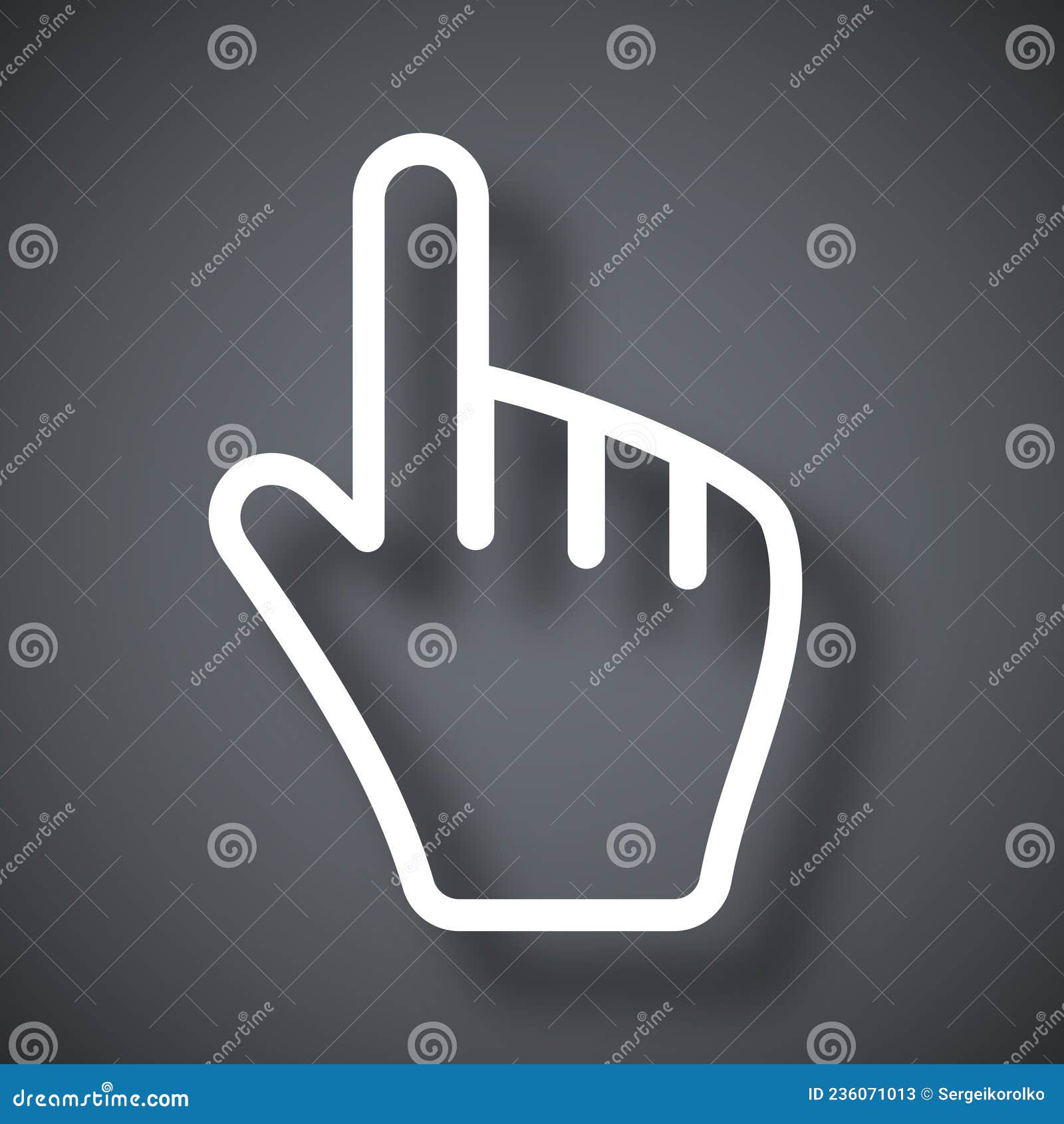 Hand cursor, vector stock vector. Illustration of shape - 236071013
