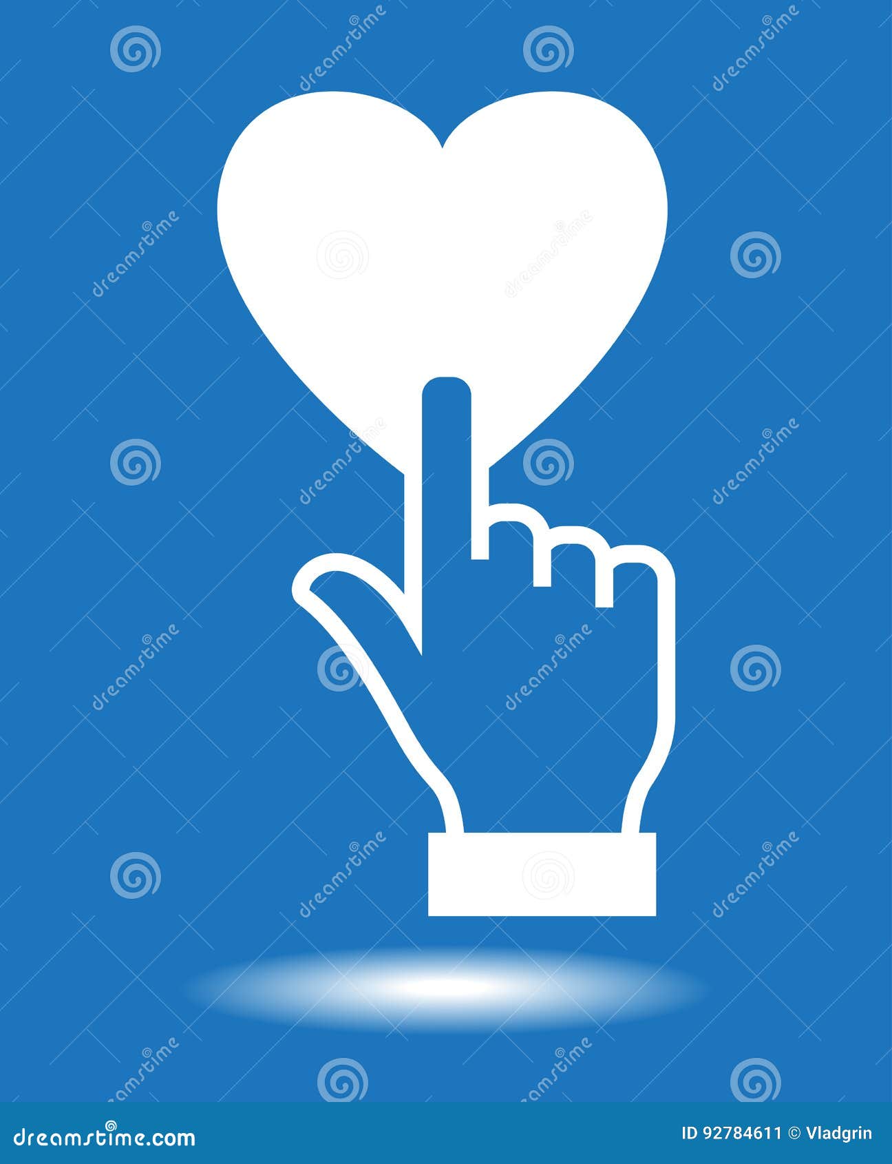 Hand Cursors Icons With Long Shadow Vector Illustration | CartoonDealer ...