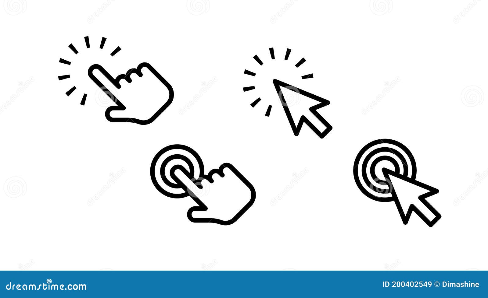 Mouse Click Icon Hand Cursors Vector Illustration Stock Photo ... Mouse Click Icon Hand Cursors Vector Illustration Stock Photo ...