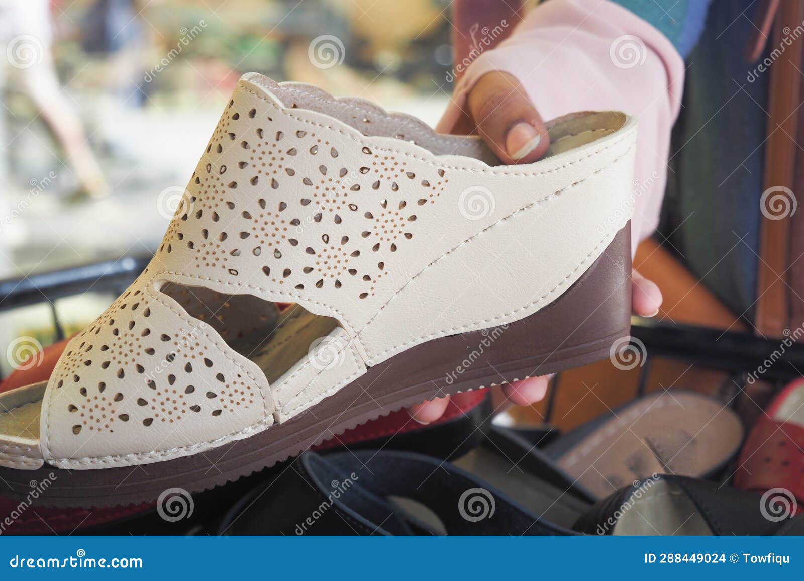 Hand of Customer Choosing Shoes Stock Photo - Image of discount, buyer ...