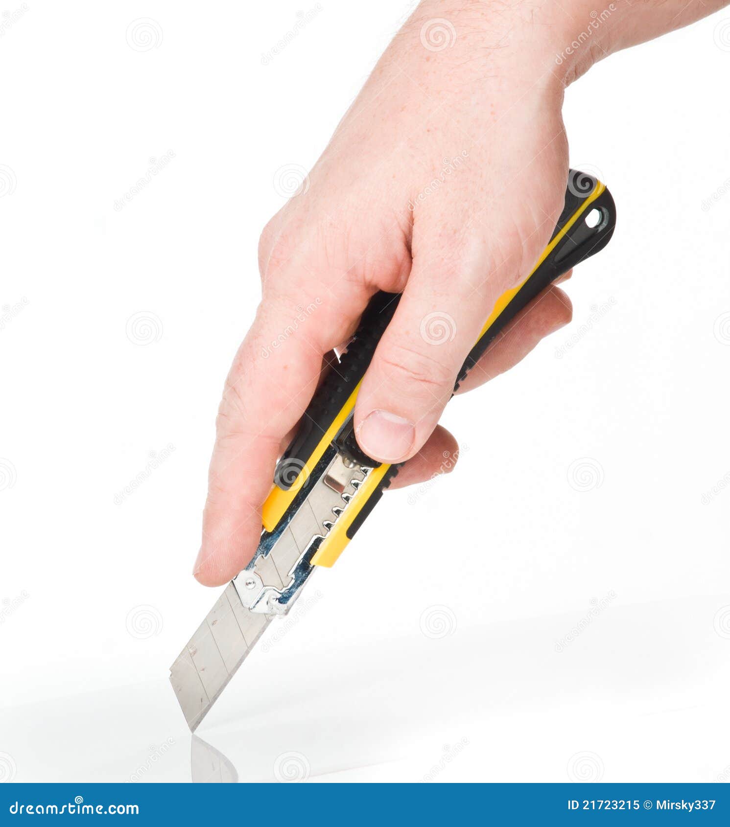 Hand with cutting knife stock image. Image of utility - 21723215