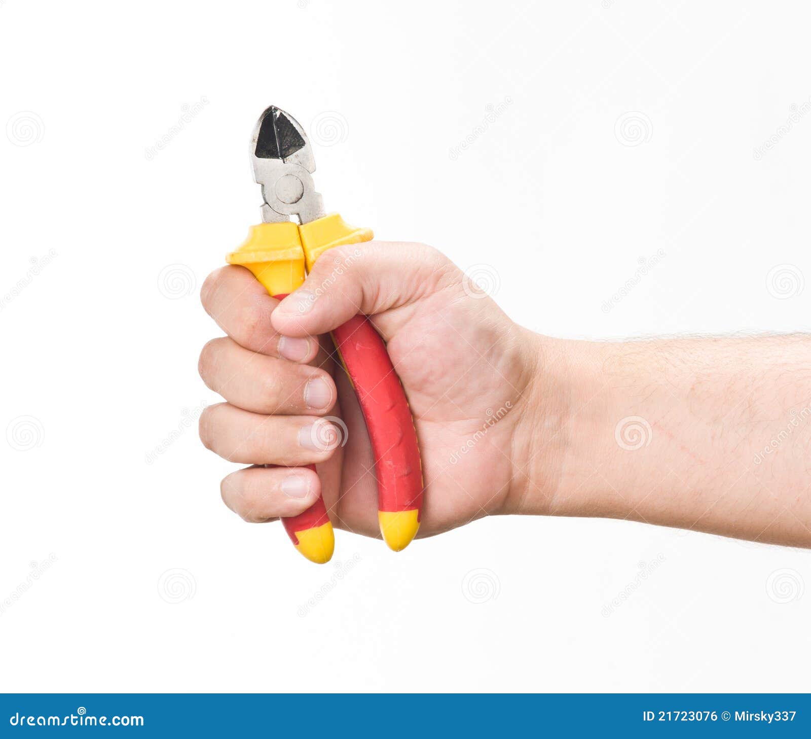 Hand with cutting pliers stock photo. Image of jaws, plier - 21723076