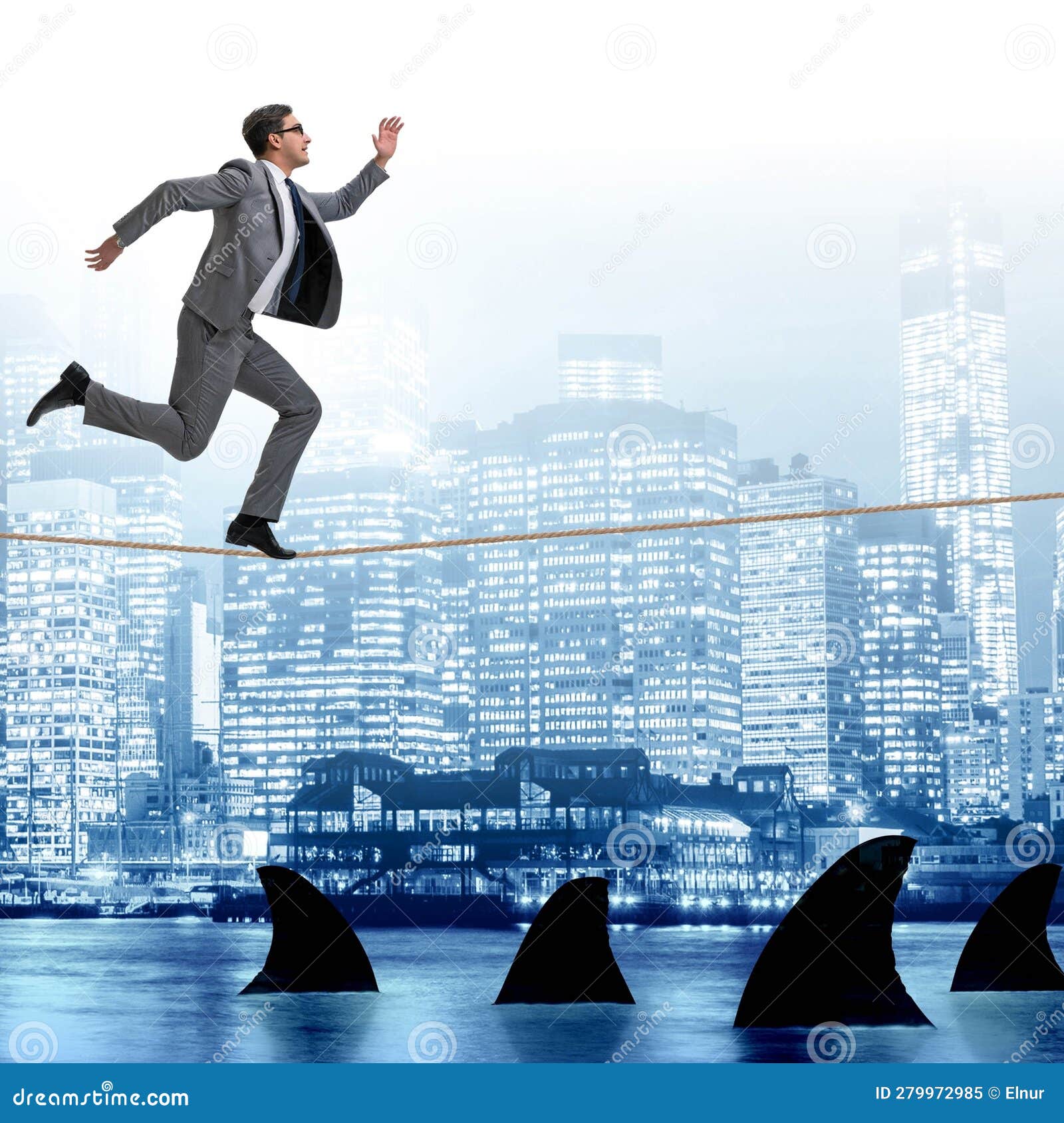 Hand Cutting Rope in Business Risk Concept Stock Image - Image of ...