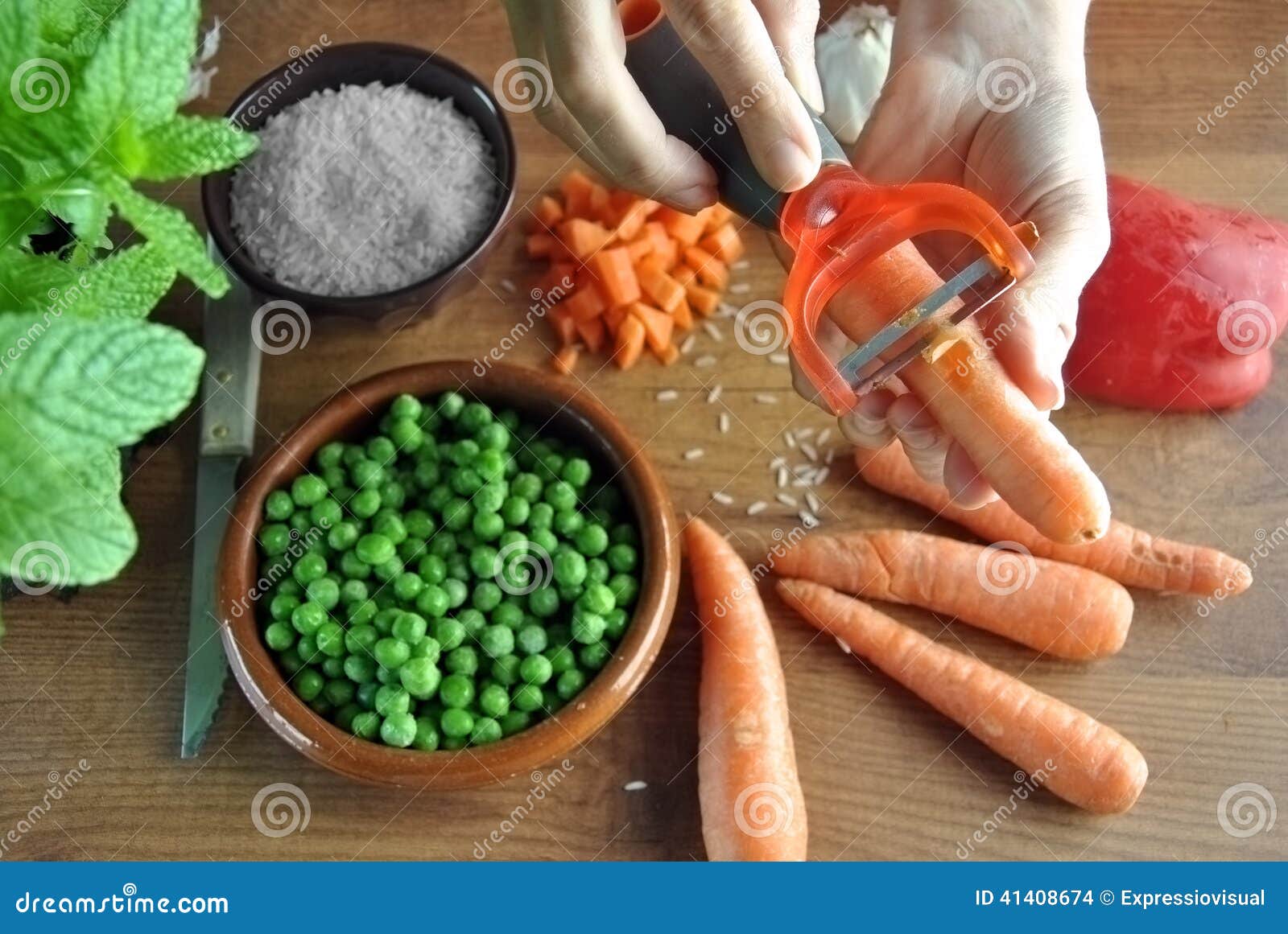 Hand Cutting Vegetables for Cooking Stock Photo - Image of vegetable ...