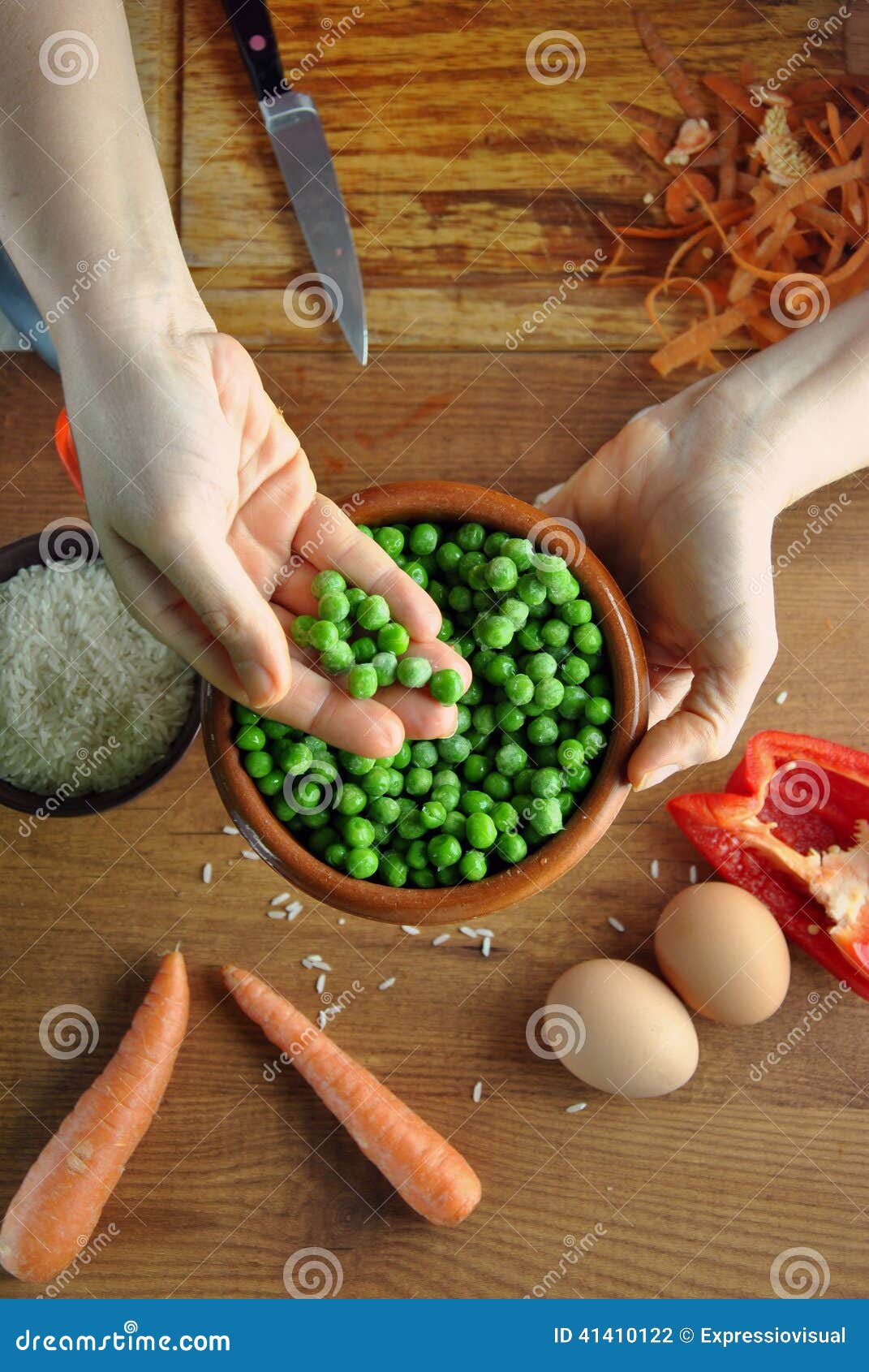 Hand Cutting Vegetables for Cooking Stock Photo - Image of green, meal ...