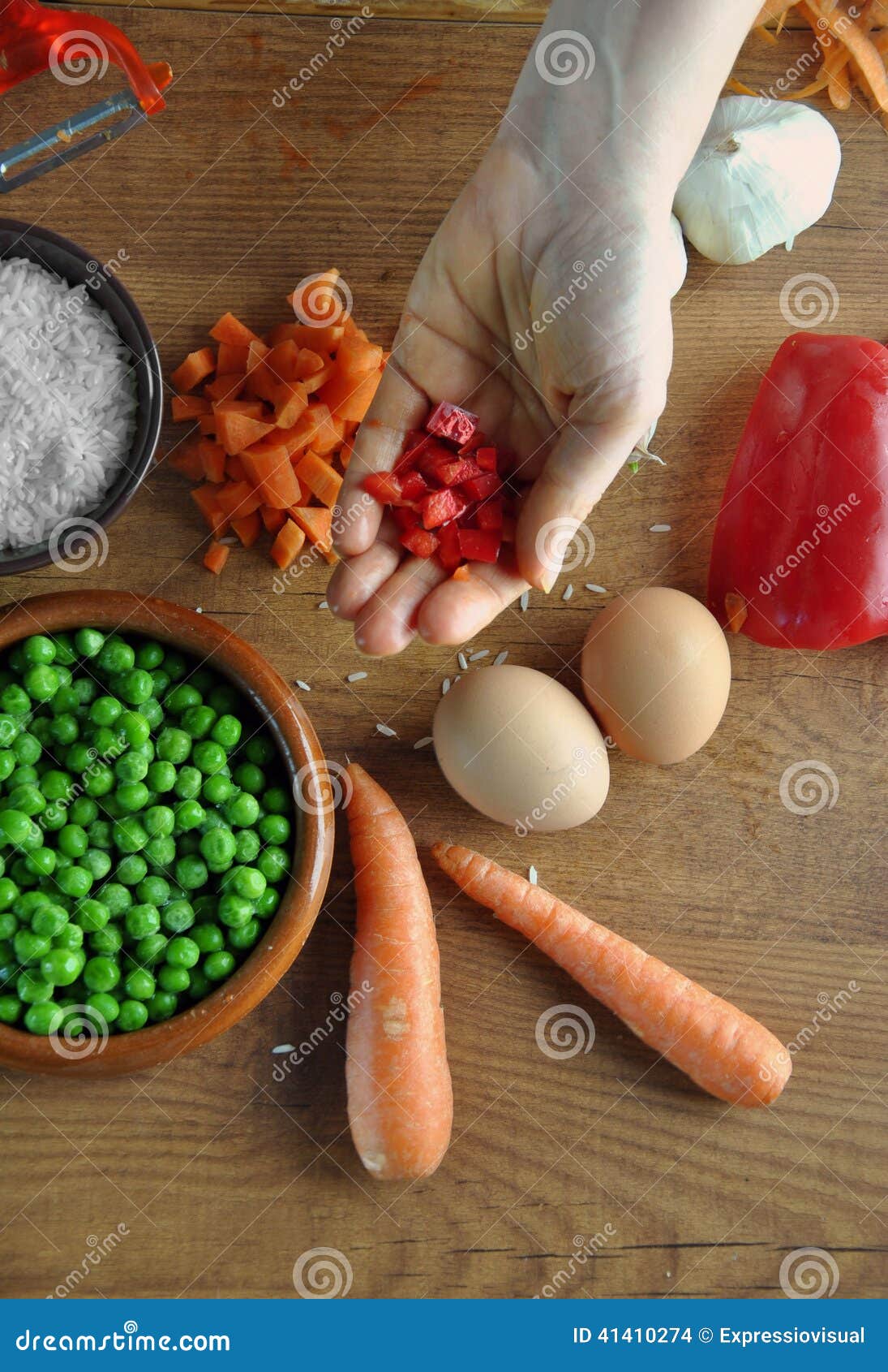 Hand Cutting Vegetables for Cooking Stock Photo - Image of salad ...