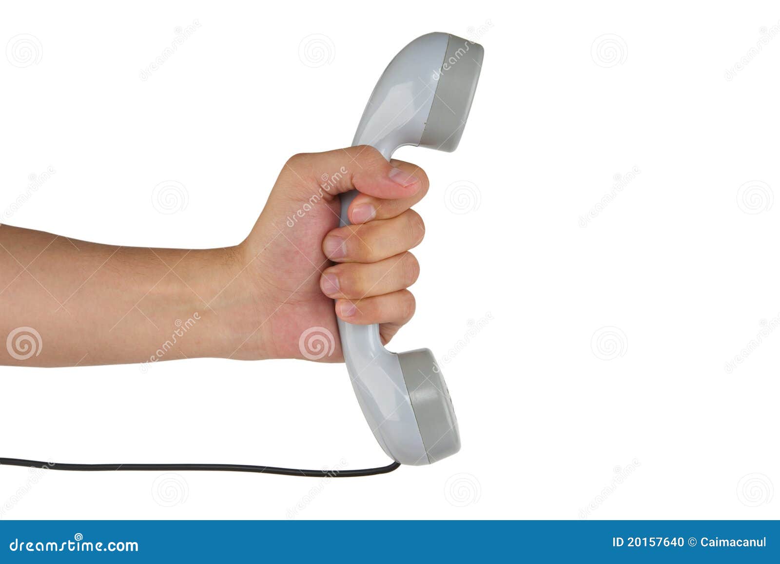 In Hand De Ontvanger Van De Telefoon Stock Foto - Image of aansluting ...