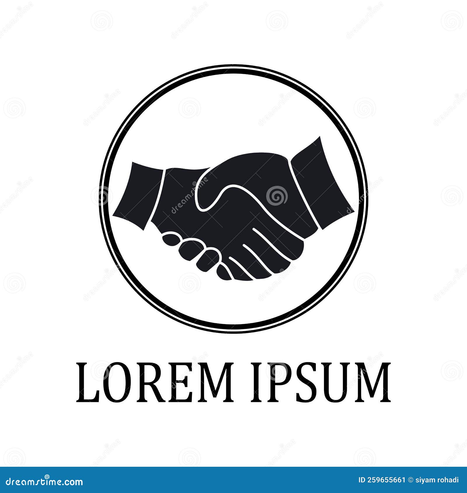 Hand Deal Logo Vector Illustrations Design Icon Stock Vector ...