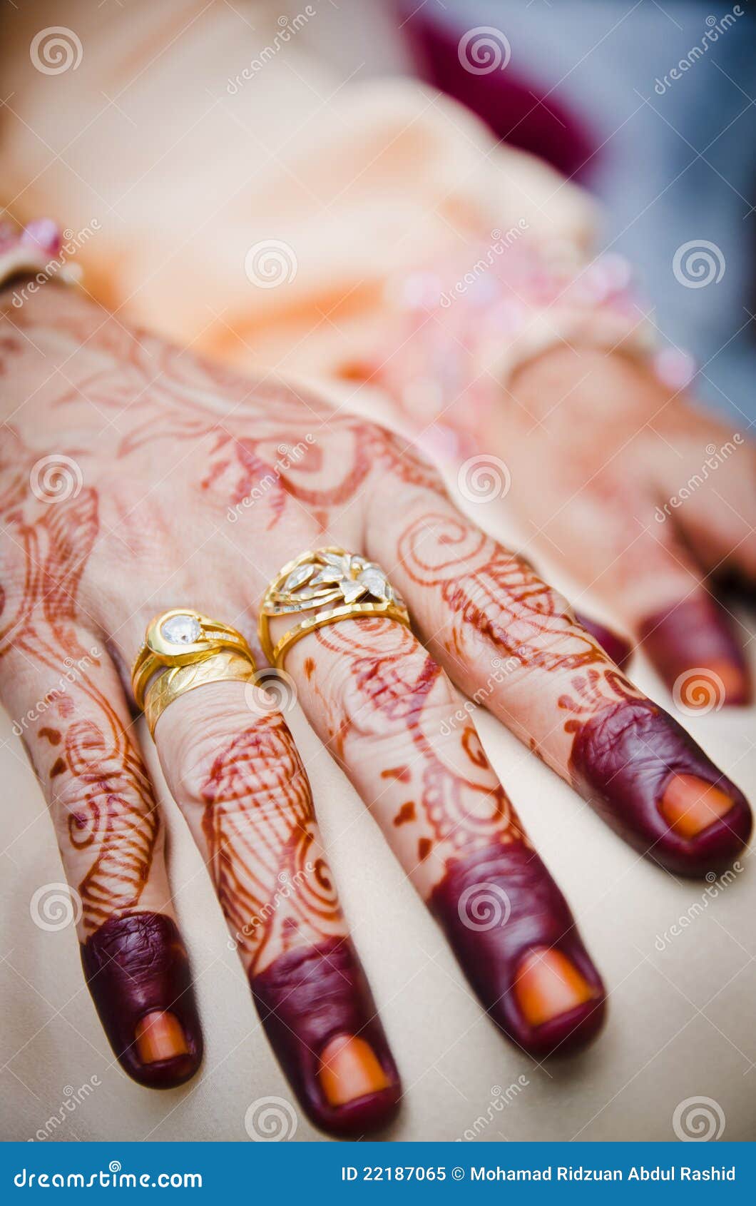Hand Decorated with Henna stock image. Image of unique - 22187065