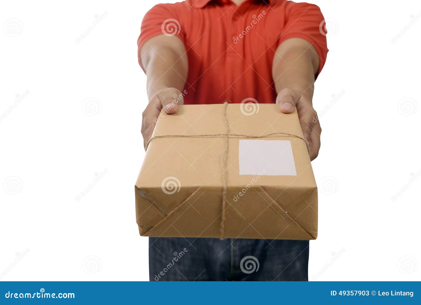 Hand Deliver A Package Stock Image | CartoonDealer.com #49358131