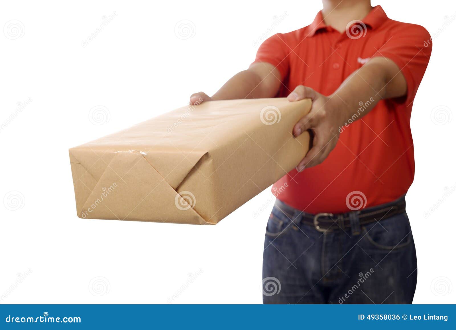 Hand Deliver A Package Stock Image | CartoonDealer.com #49358131
