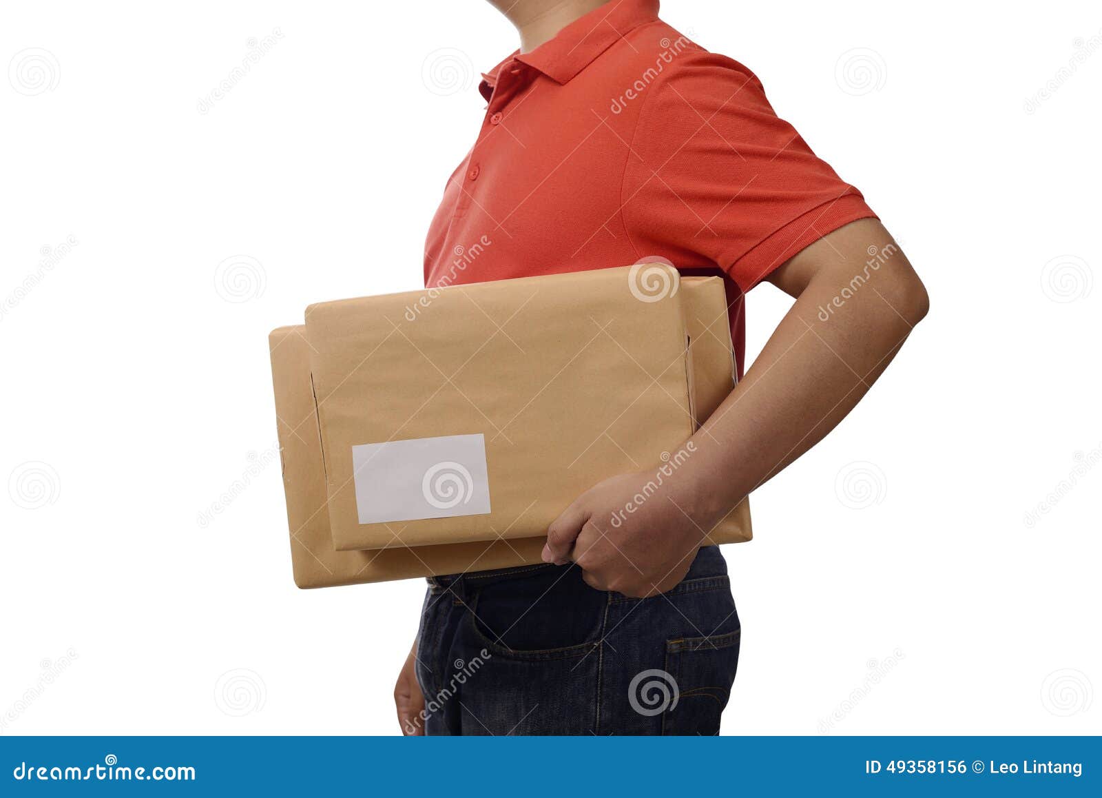 Hand Deliver A Package Stock Image | CartoonDealer.com #49358131