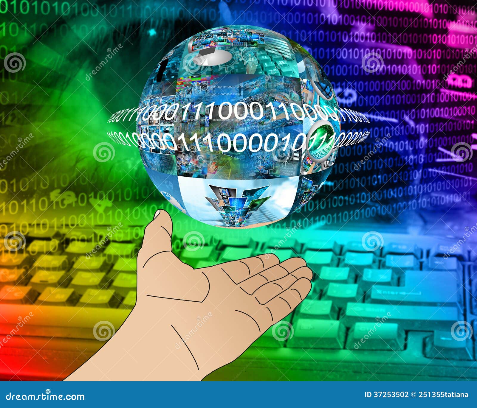Hand des Internets stockfoto. Bild von foto, sendung - 37253502