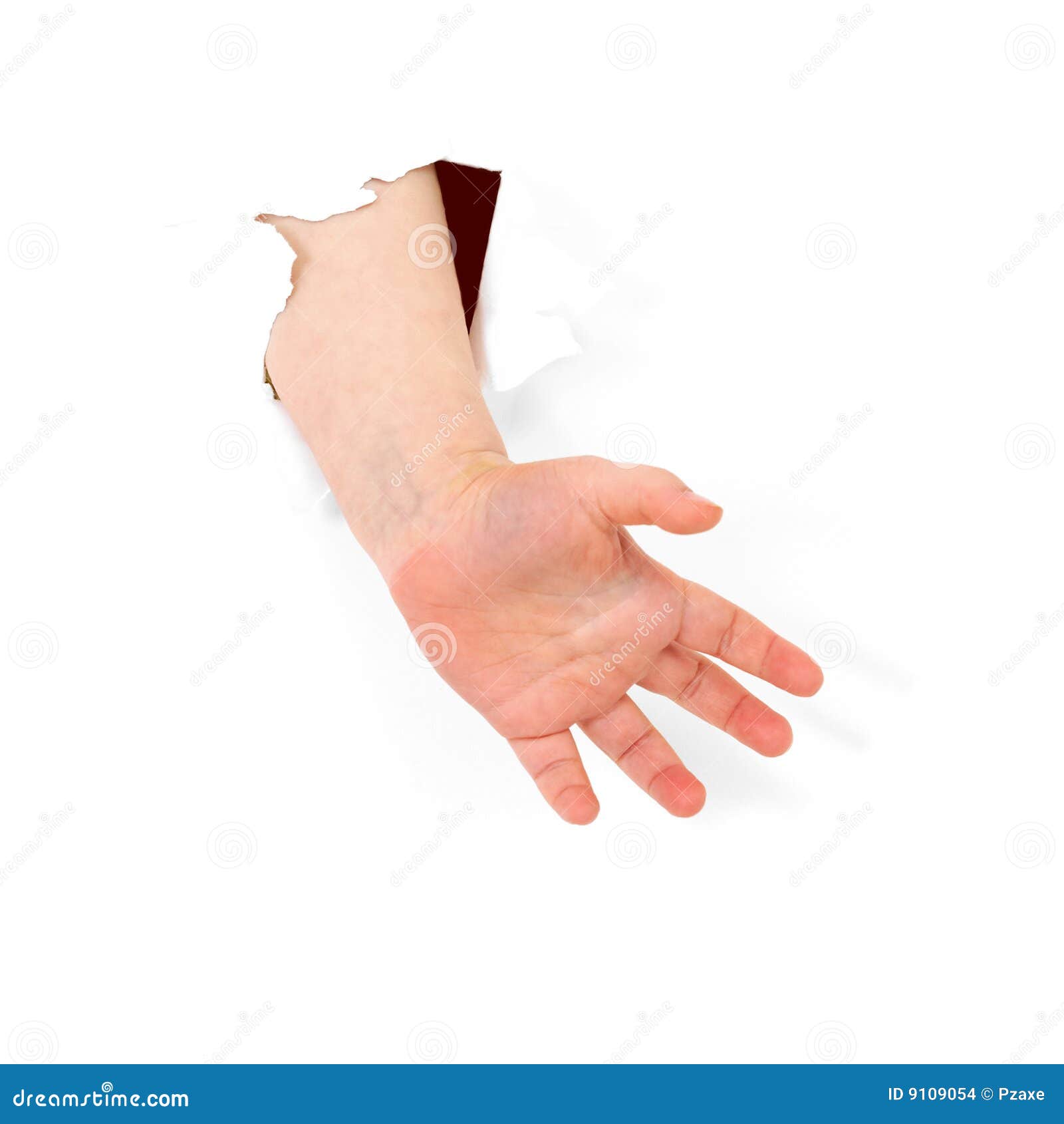 Hand Des Kindes Haften Heraus Vom Loch Stockfoto - Bild von loch ...