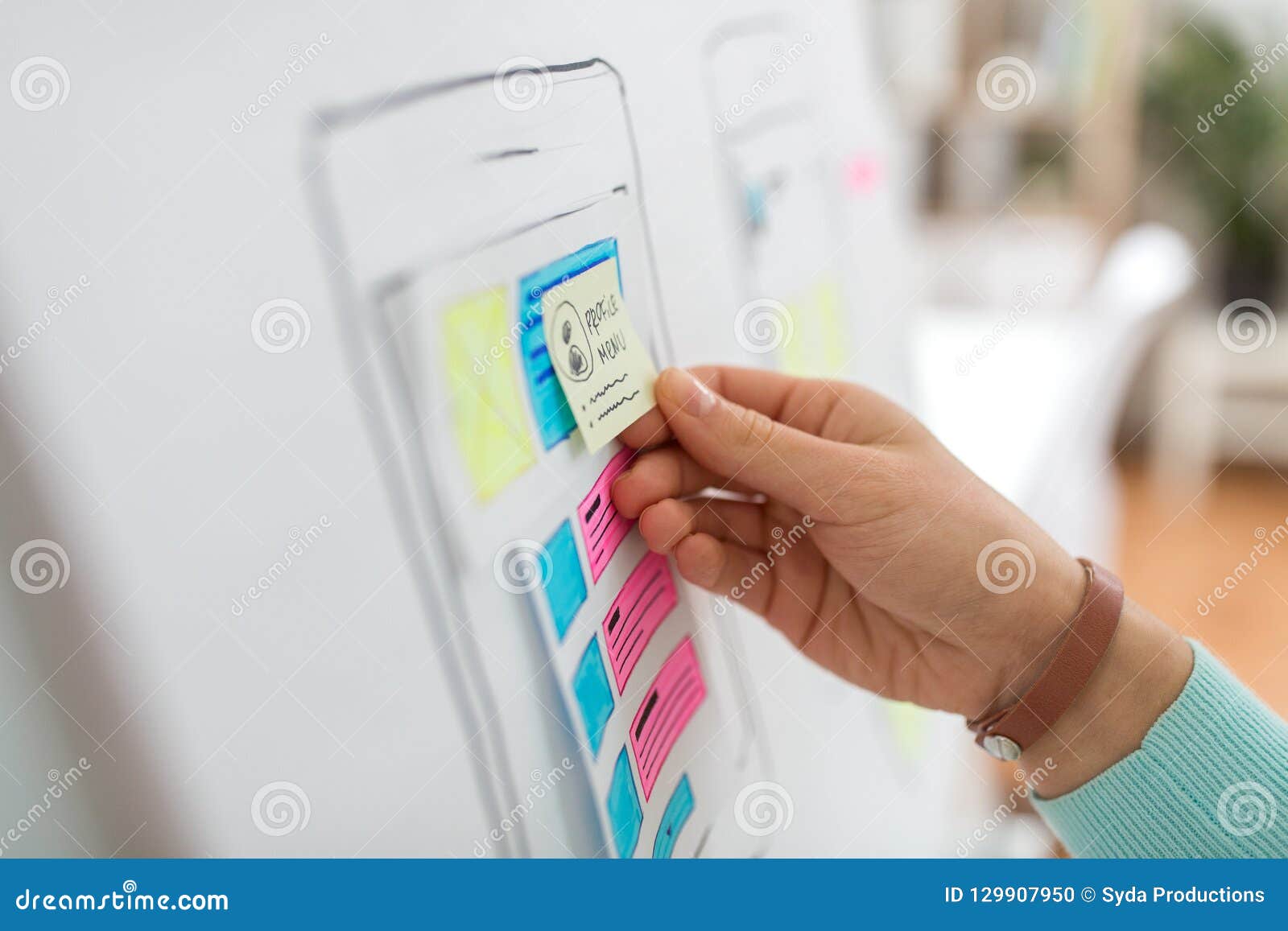 Hand of Developer Working on Ui Design at Office Stock Photo - Image of ...
